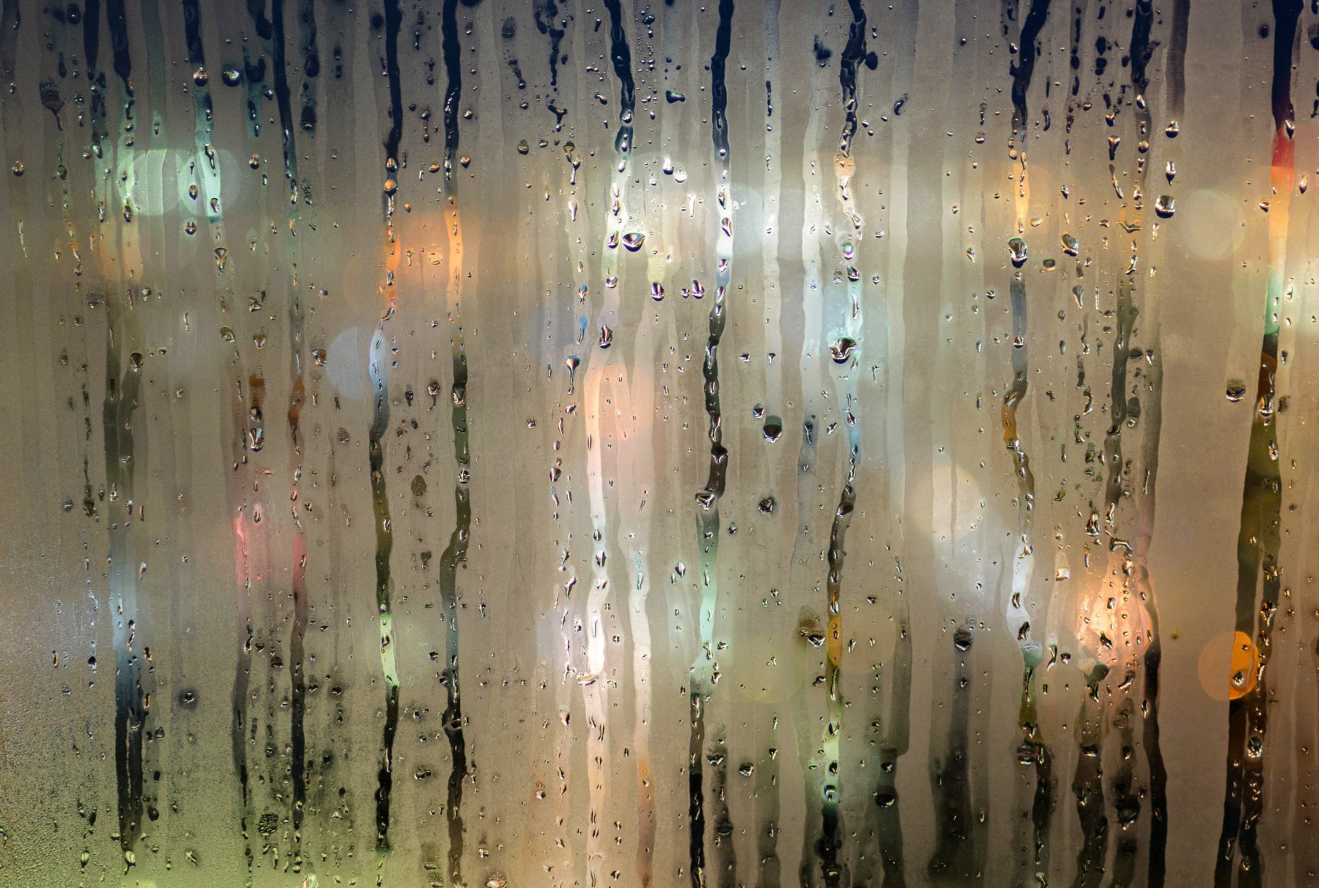 Raindrop Reflections: HD Window Light Photography Wallpaper