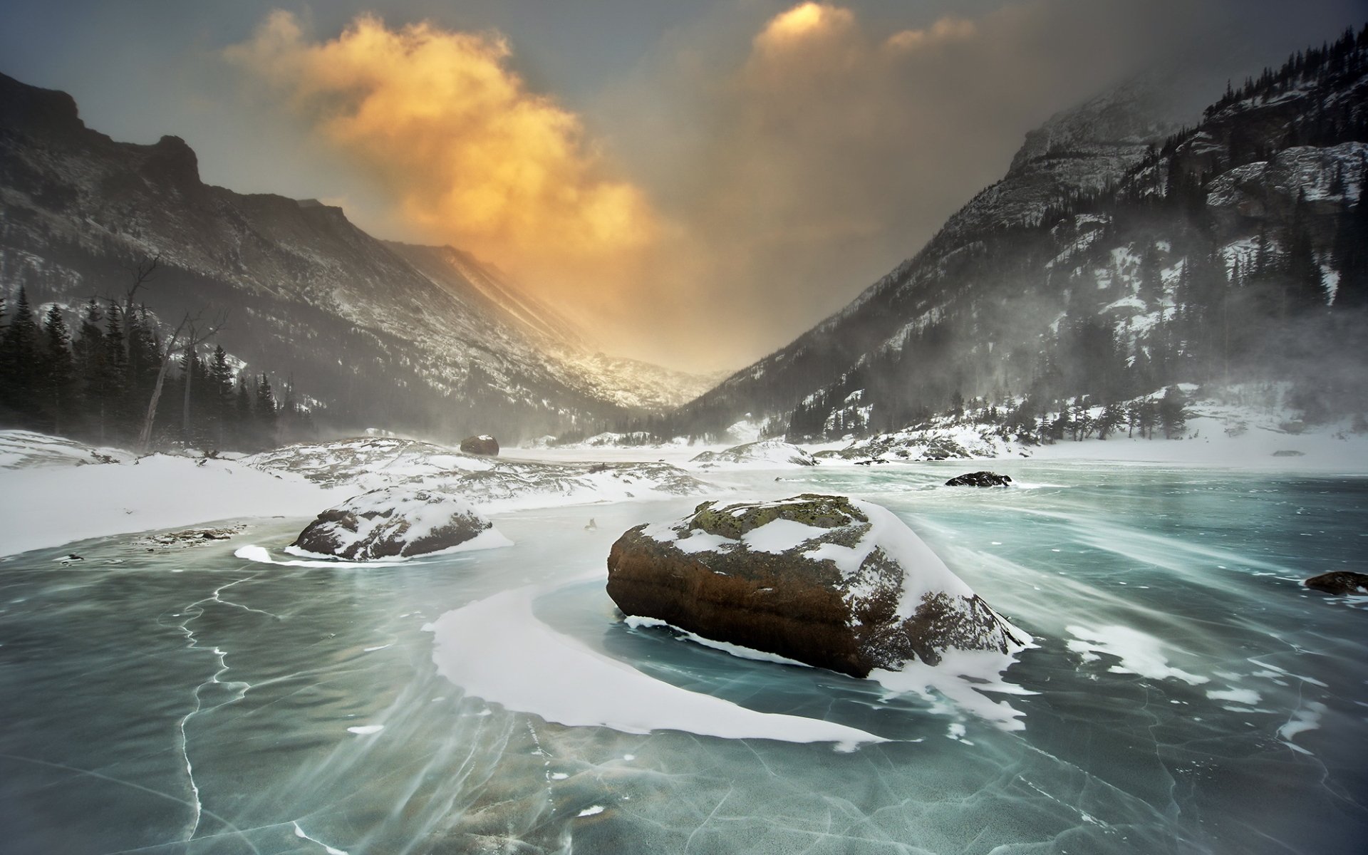 Winter Majesty: Snowy Mountain Ice Landscape HD Wallpaper | 2000x1250 ...