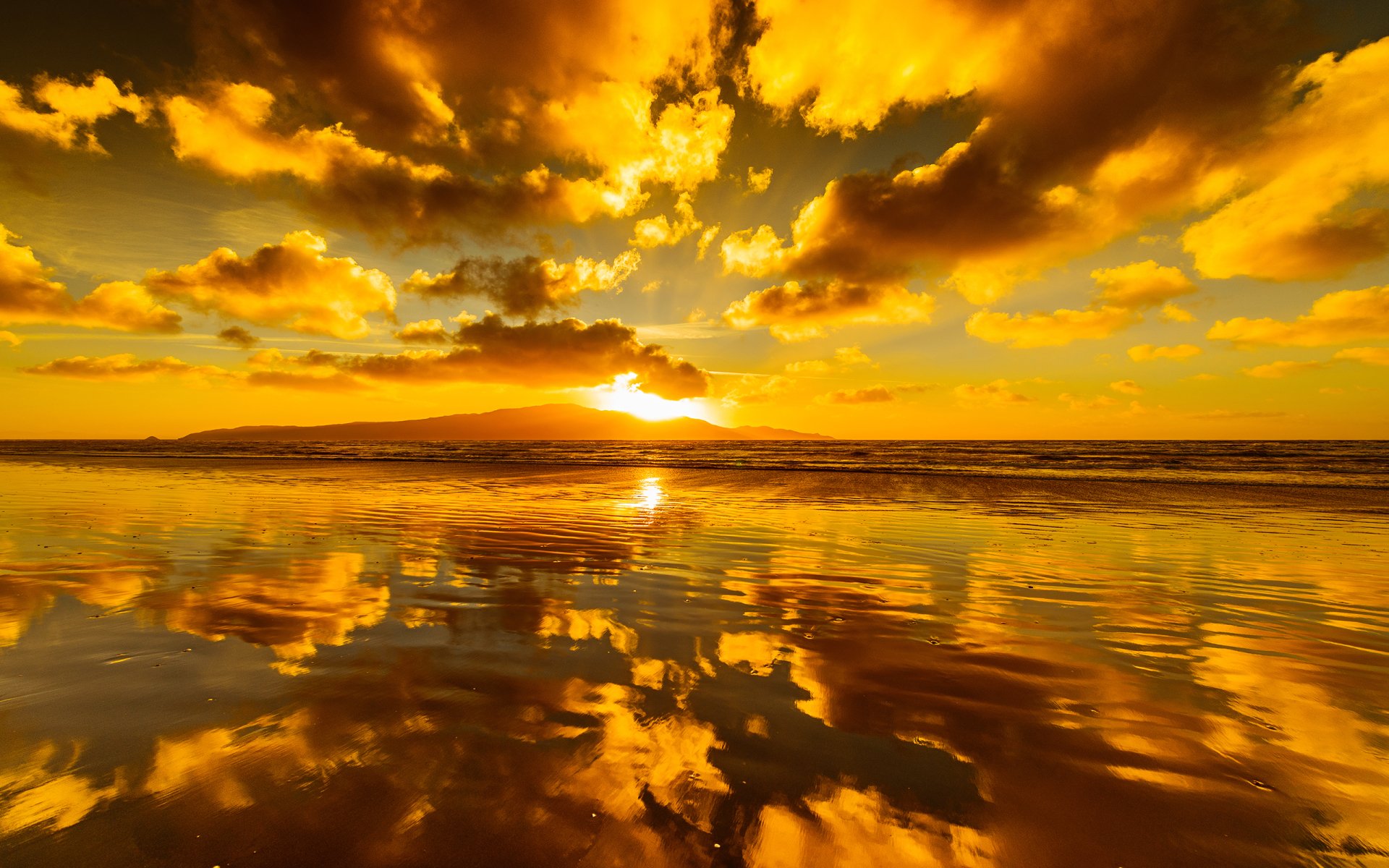 Download Horizon Orange (Color) Golden Cloud Sun Reflection Nature ...