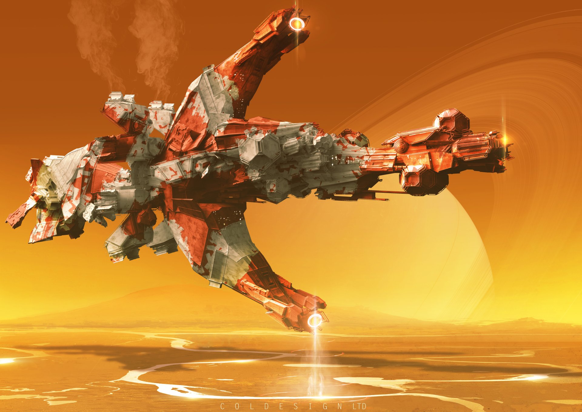 Galactic Frontier: Planet Rise with Ringed Worlds in 4K Ultra HD by Col ...