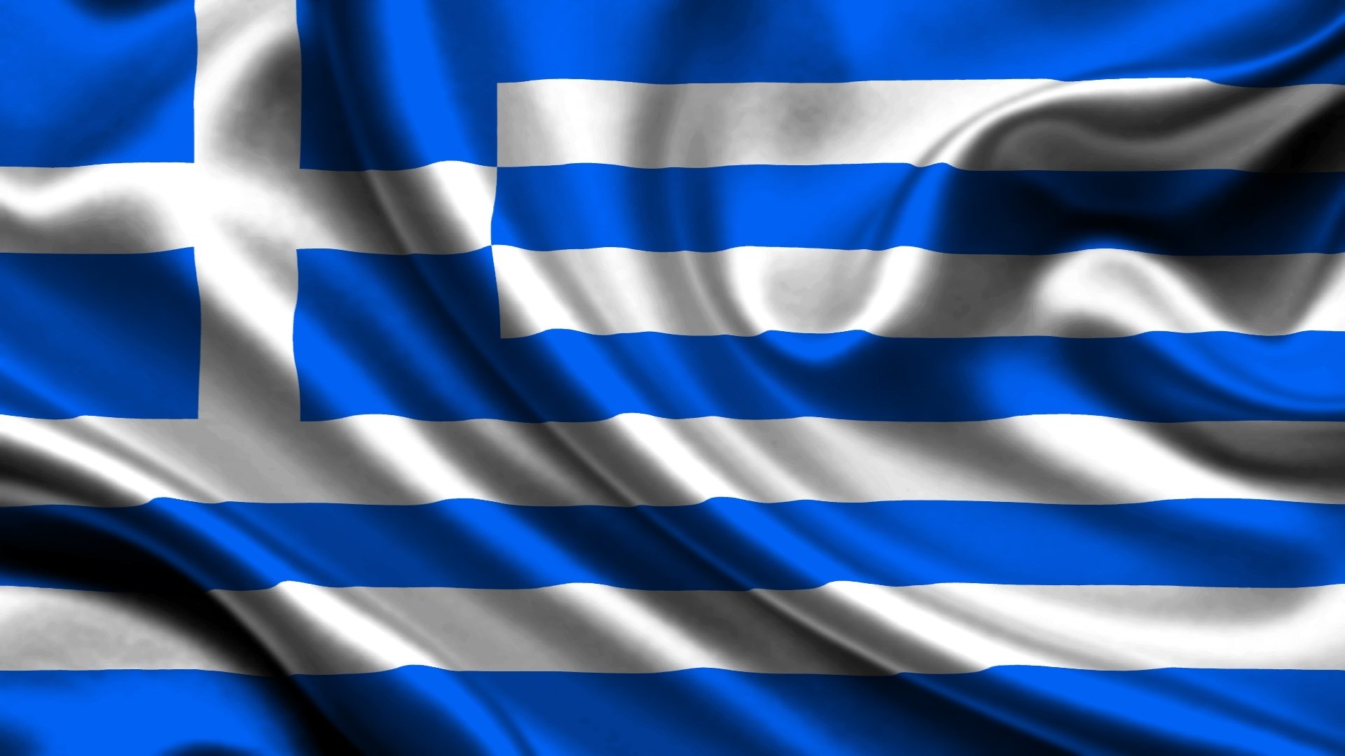 Aegean Breeze - Waving Greek Flag HD Wallpaper