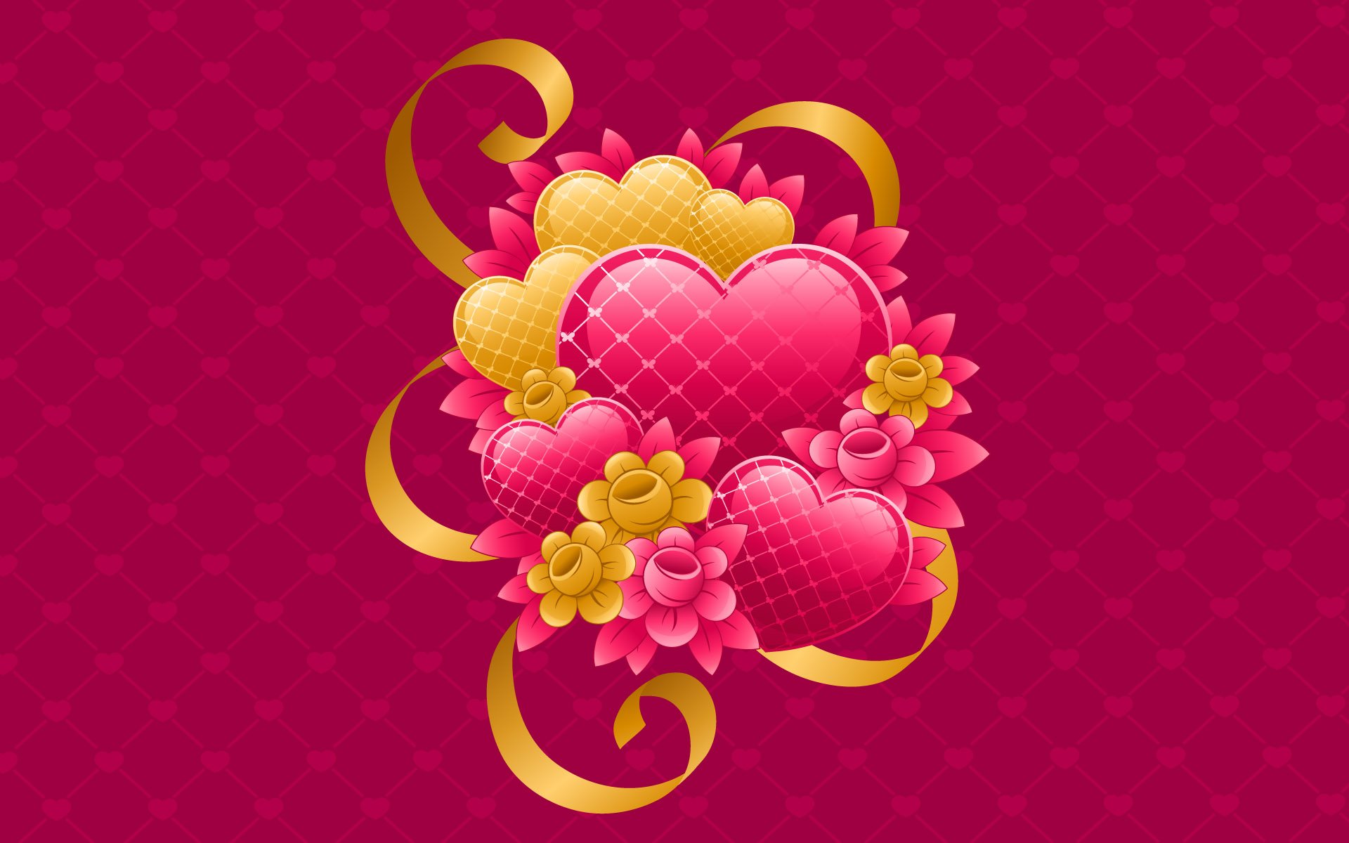 Vibrant Valentine’s Day Heart Vector HD Wallpaper Celebration ...