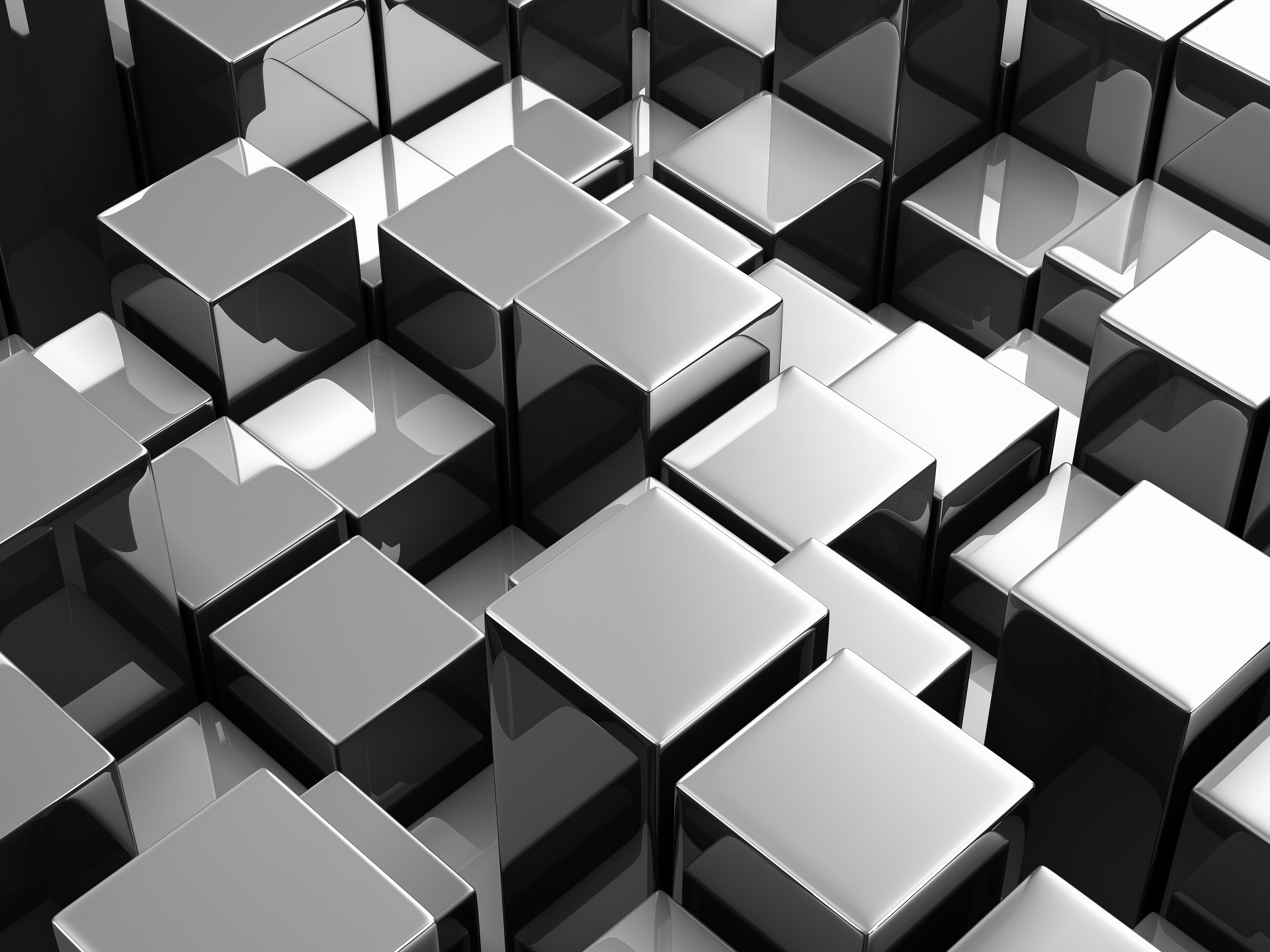 Download White Black CGI 3D Abstract Cube Abstract Black HD Wallpaper
