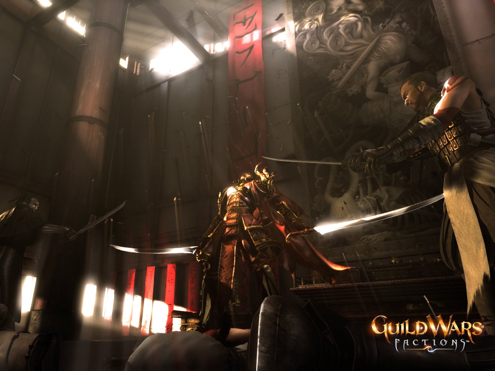 Guild Wars Epic Battle HD Wallpaper: Immersive Video Game Action