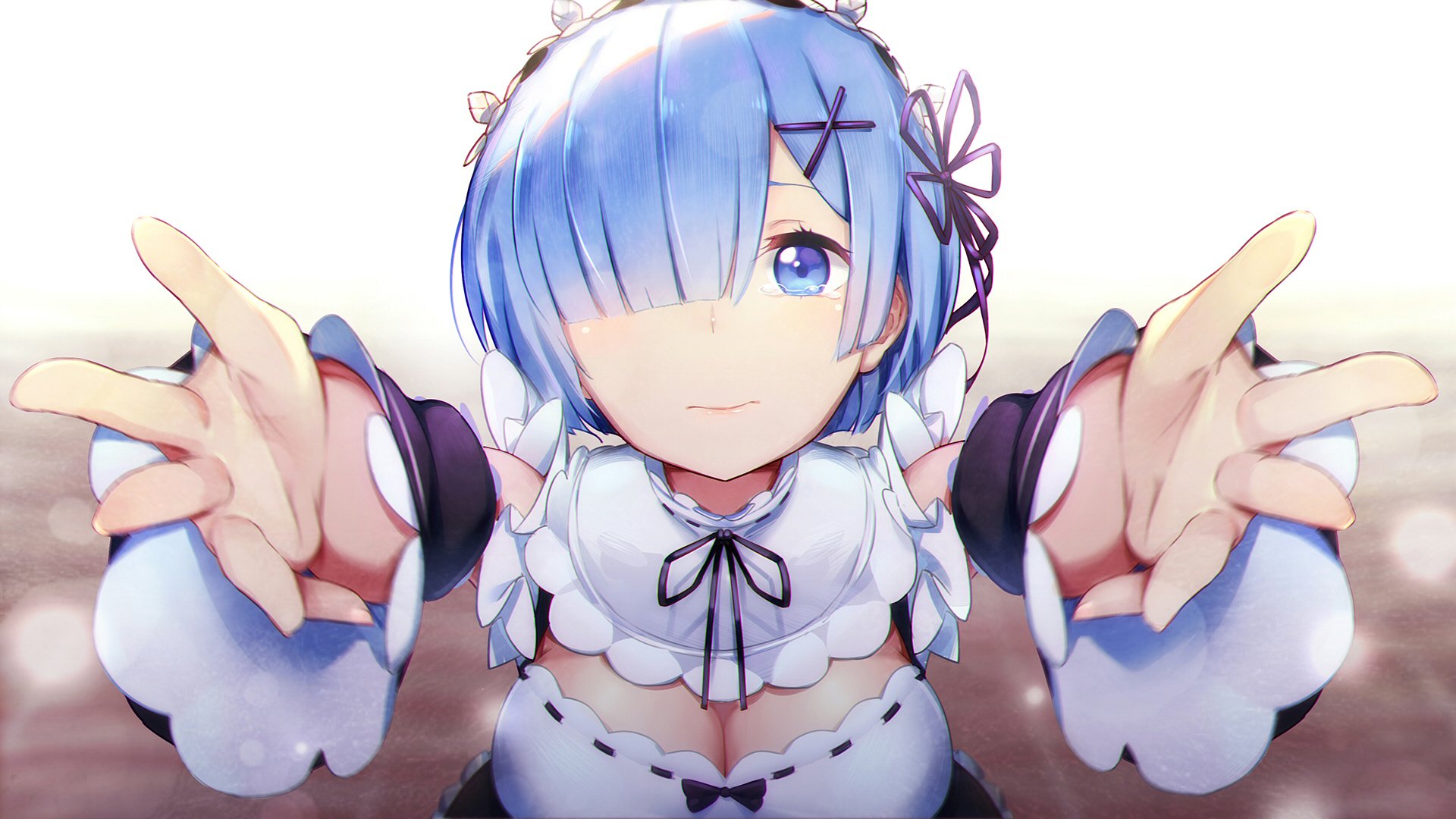 Rem from Re:ZERO with Blue Hair HD Wallpaper by RING