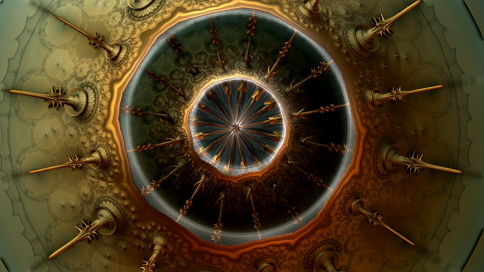 3D Fractal Pattern: Abstract CGI Design HD Wallpaper