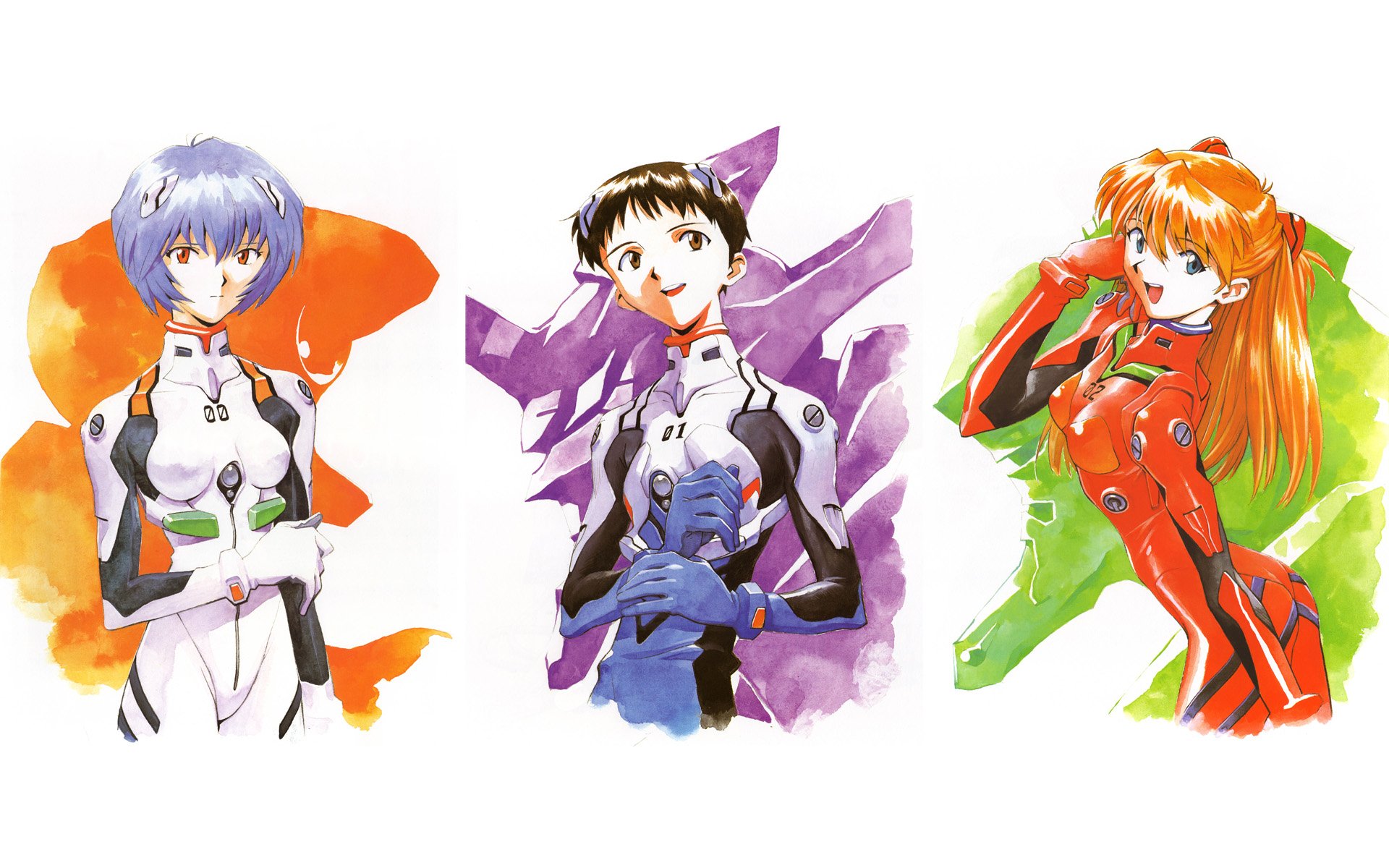 Download Asuka Langley Sohryu Shinji Ikari Rei Ayanami Anime Neon ...