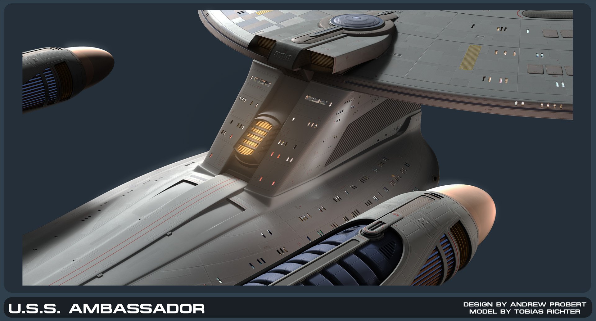 Ambassador-Class Starship — HD Star Trek Sci‑Fi Wallpaper