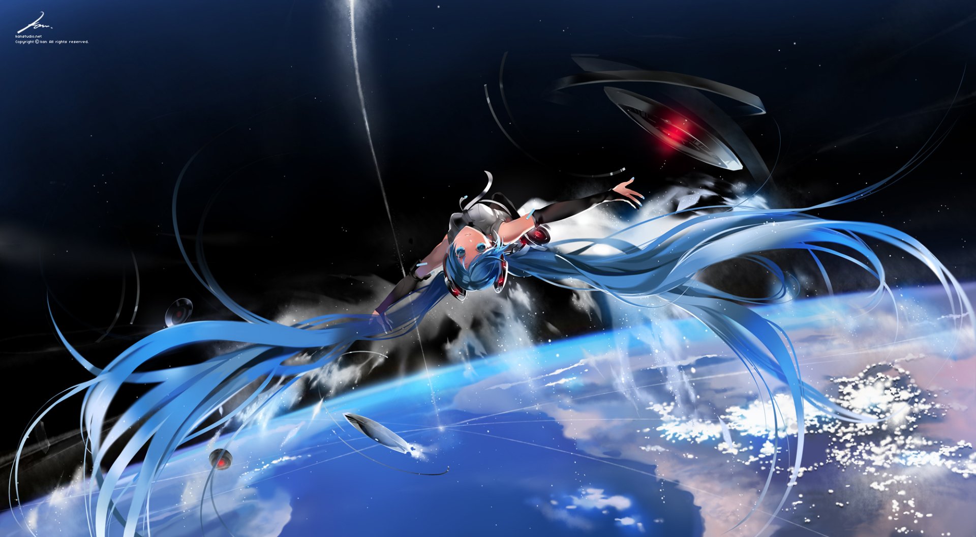Celestial Hatsune Miku — Vocaloid HD Anime Wallpaper by Kaninn