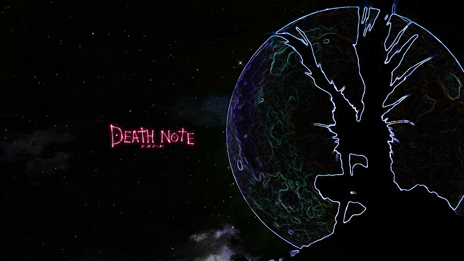 Death Note HD Wallpaper: Neon Shinigami Eclipse | 1920x1080 | Wallpaper ...