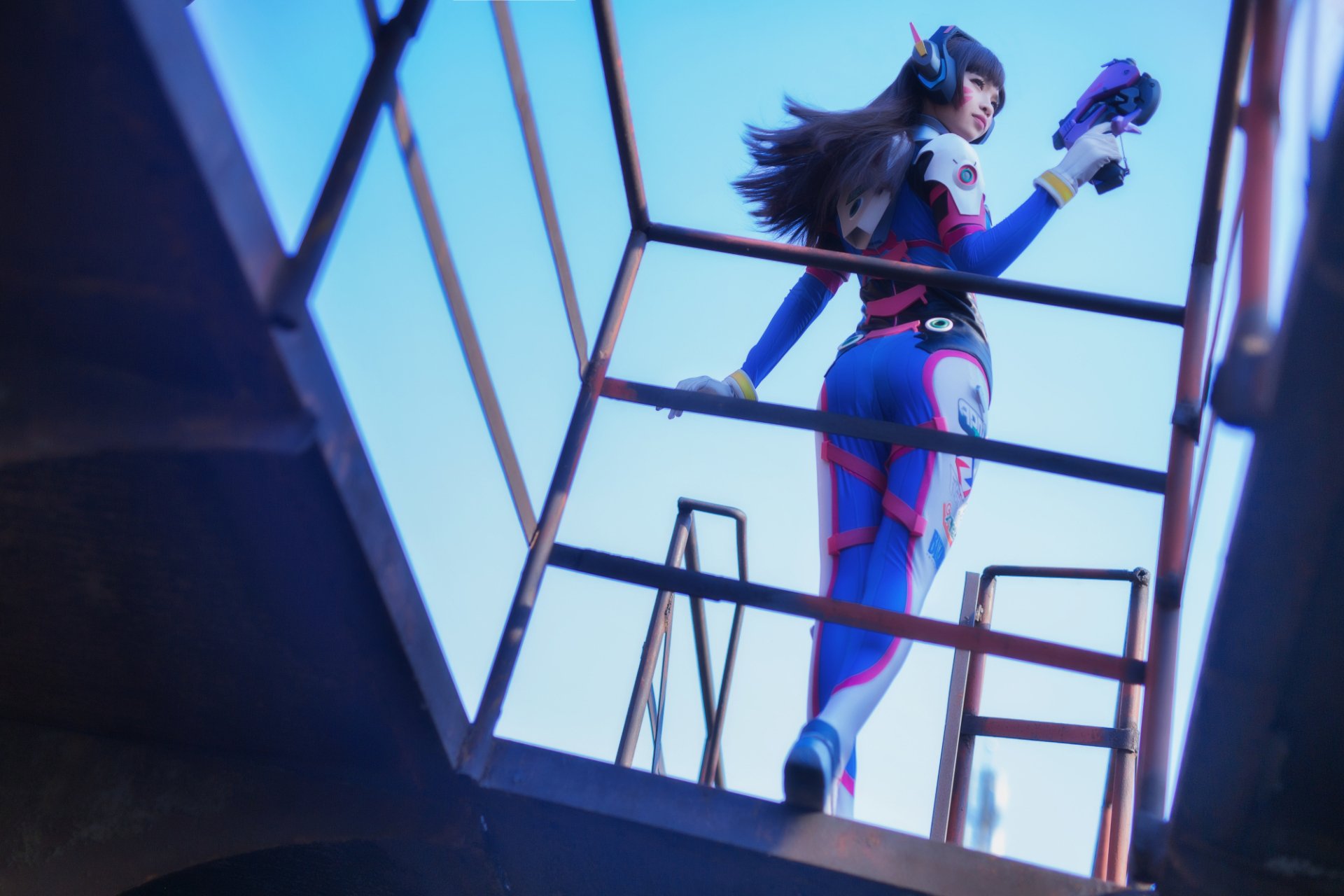 Epic D.Va Cosplay HD Wallpaper from Overwatch by Mio-Eleven