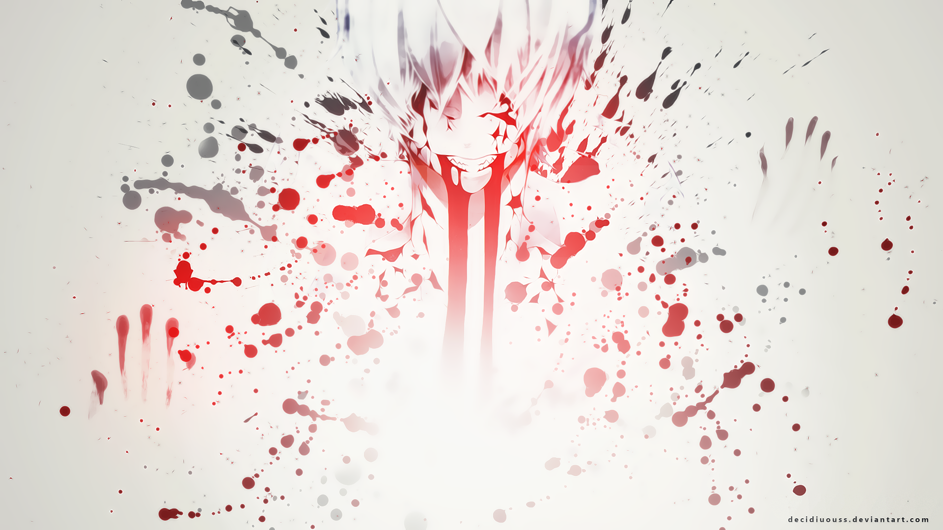 Anime Blood Splatter Wallpaper