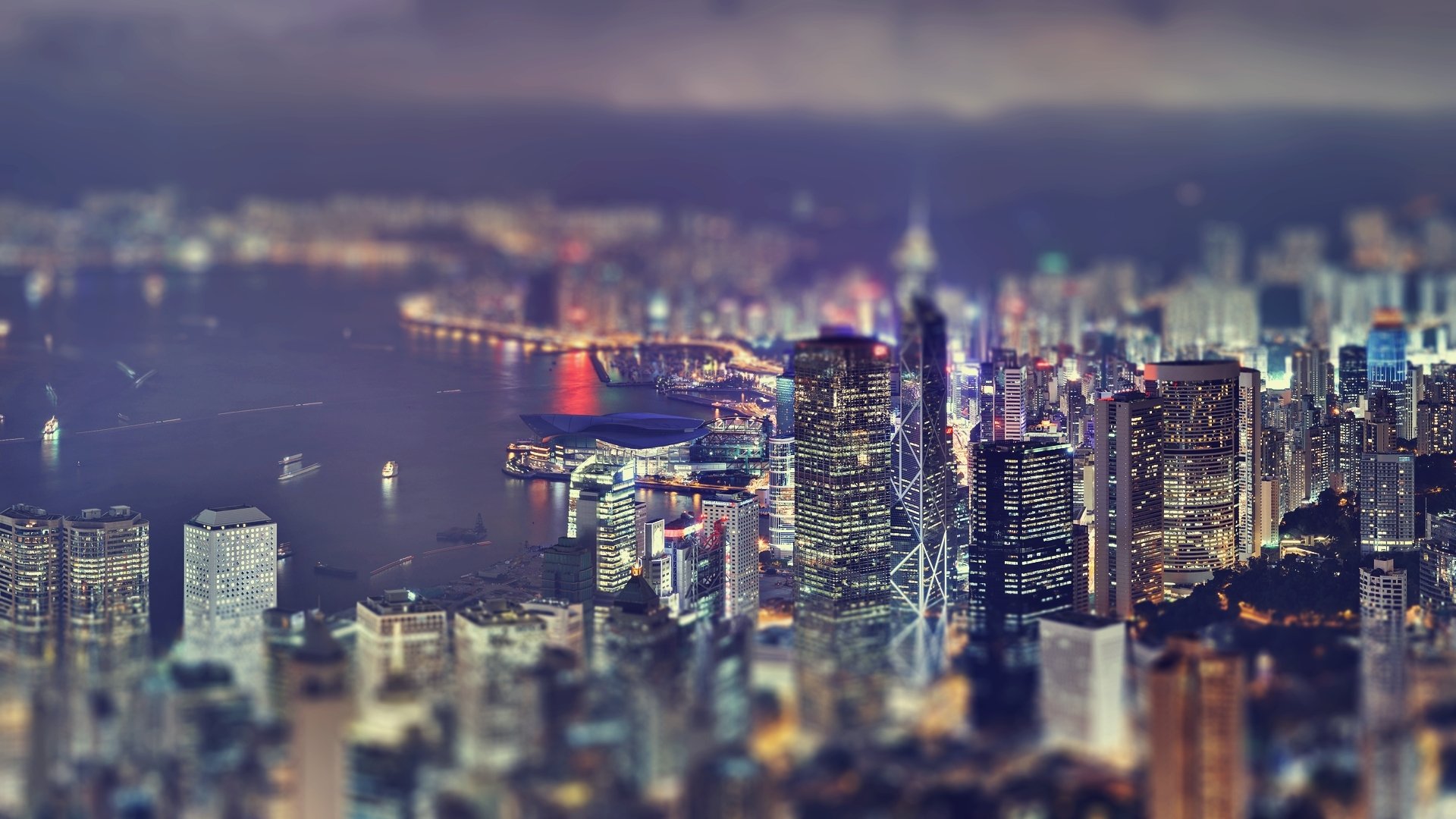 Download City Aerial Building Evening Skyscraper Photography Tilt Shift ...