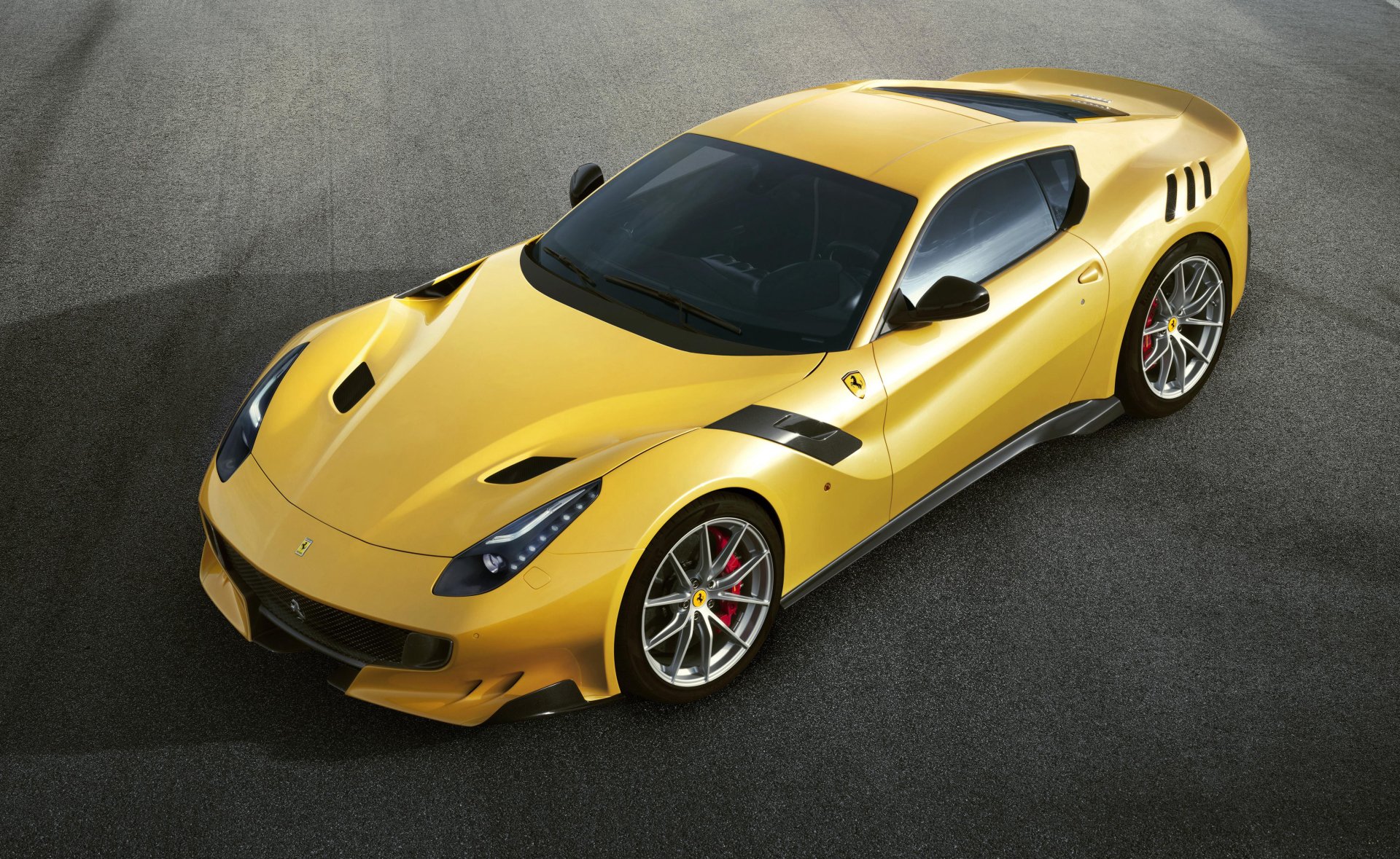 Download Yellow Car Ferrari F12 TDF Vehicle Ferrari F12berlinetta 4k ...