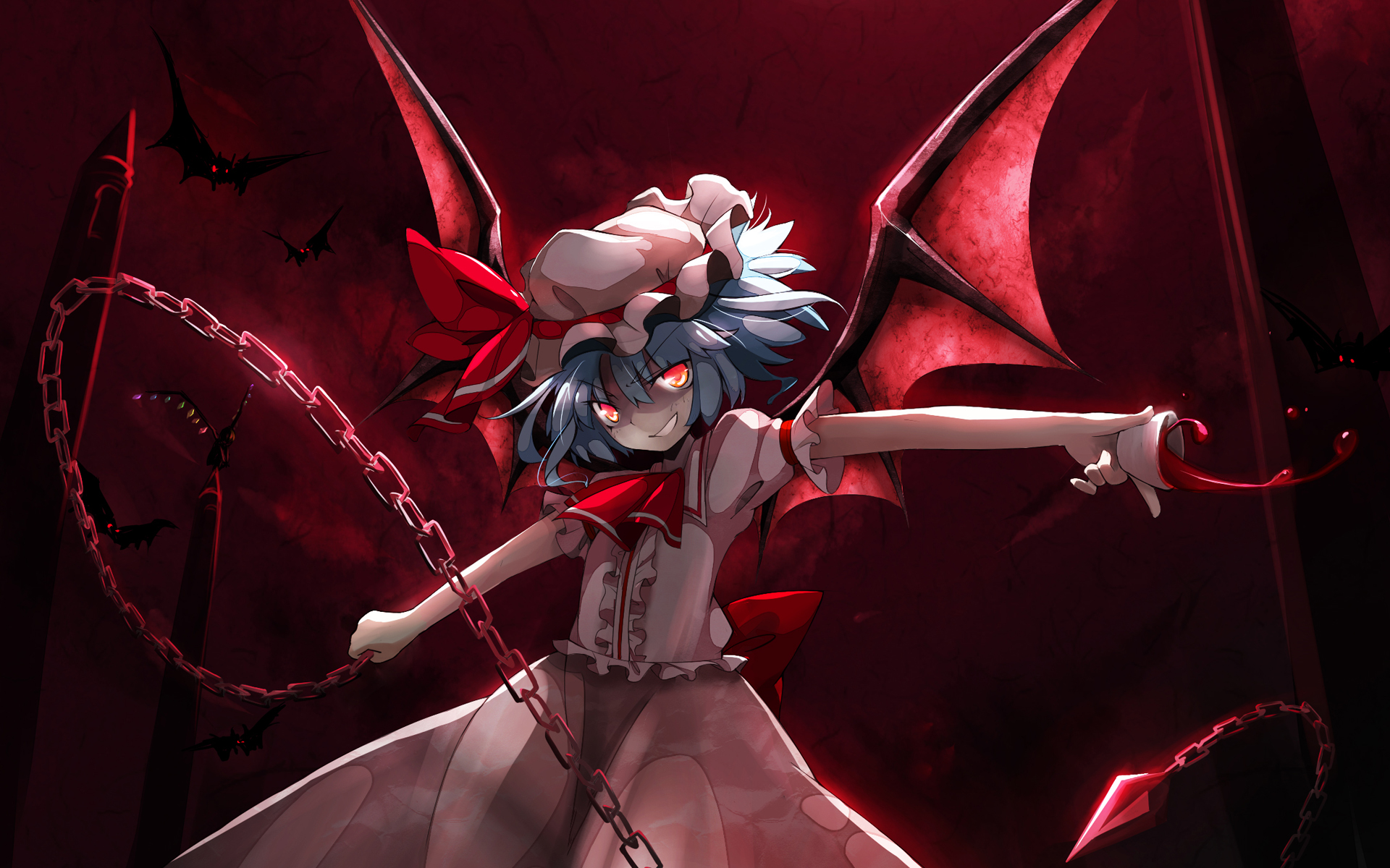 Download Dark Flandre Scarlet Remilia Scarlet Anime Touhou Dark Anime ...