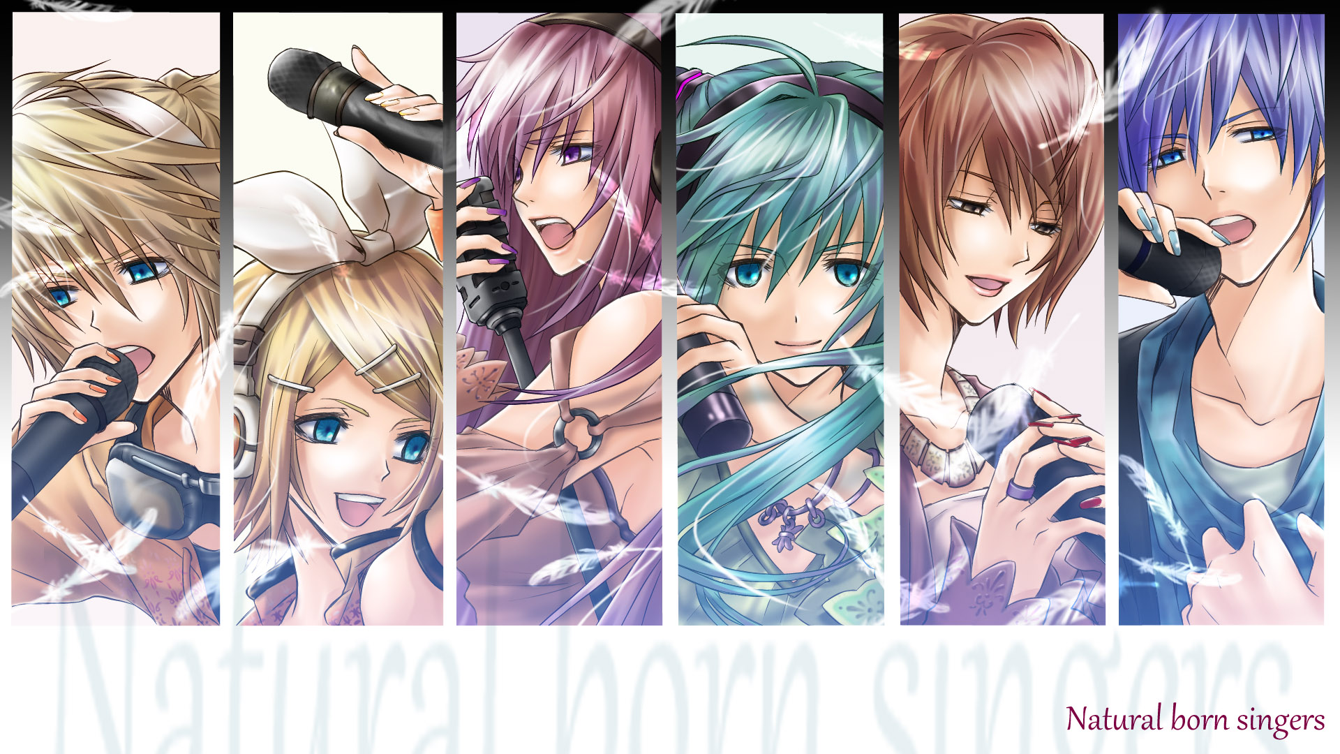 Vocaloid Stars Unite: HD Anime Wallpaper Featuring Miku, Luka, Rin, Len ...