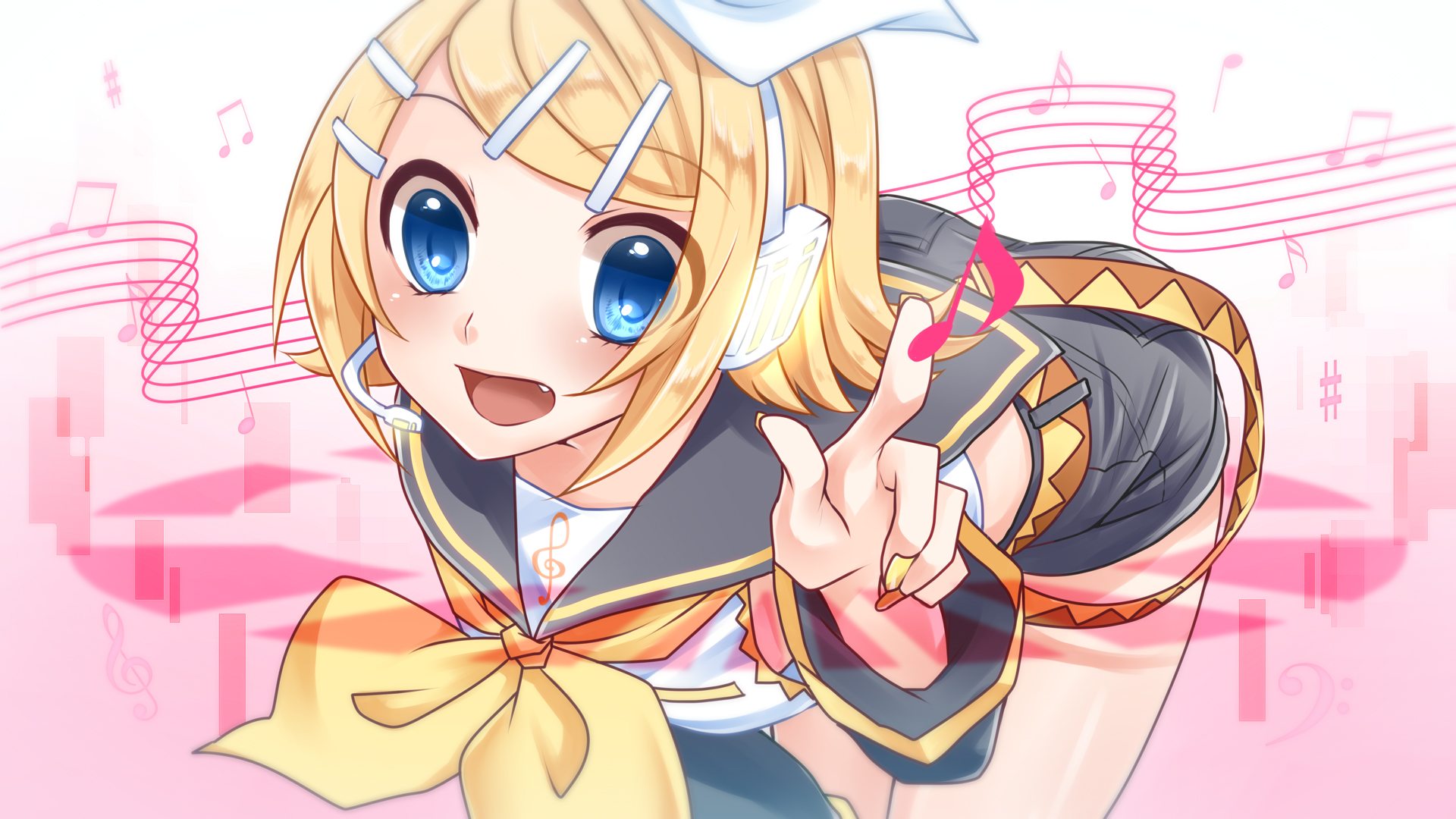 Download Rin Kagamine Anime Vocaloid HD Wallpaper