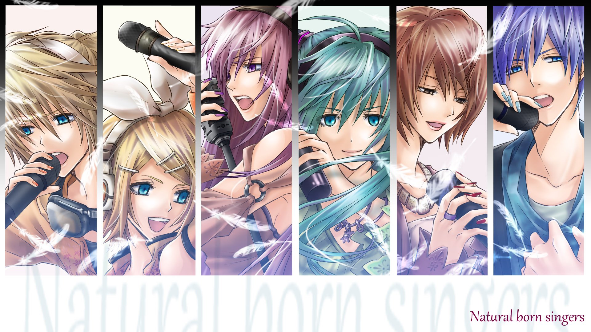 Vocaloid Stars Unite: HD Anime Wallpaper Featuring Miku, Luka, Rin, Len ...
