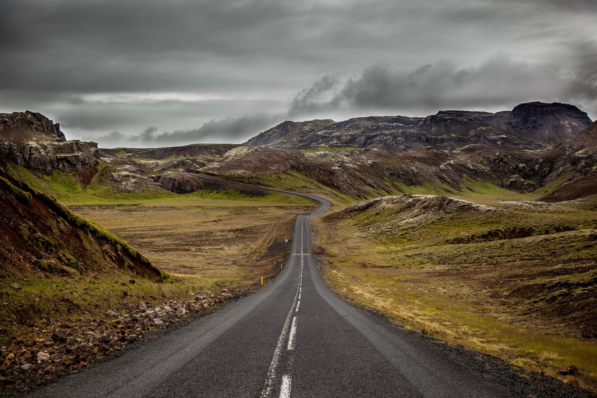 Endless Road Through Untamed Nature: HD Landscape Wallpaper