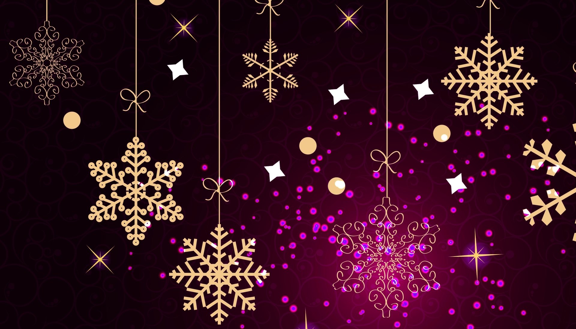 Download Star Purple Artistic Snowflake HD Wallpaper