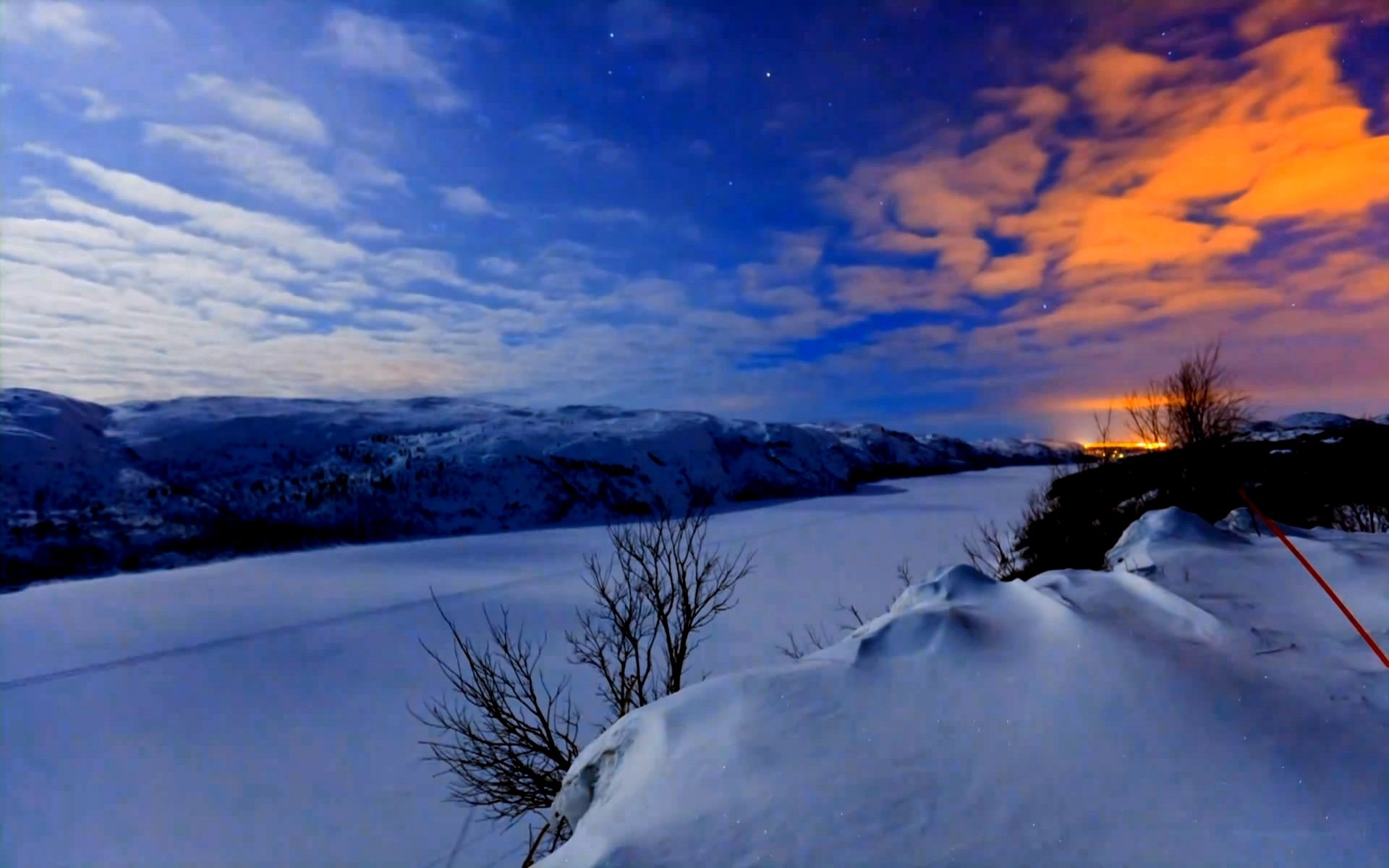 Download Sunset Snow Nature Winter Winter Sunset HD Wallpaper ...