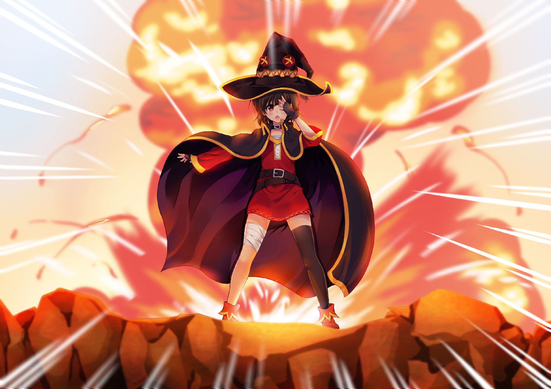 Megumin's Explosive Magic – KonoSuba HD Anime Wallpaper