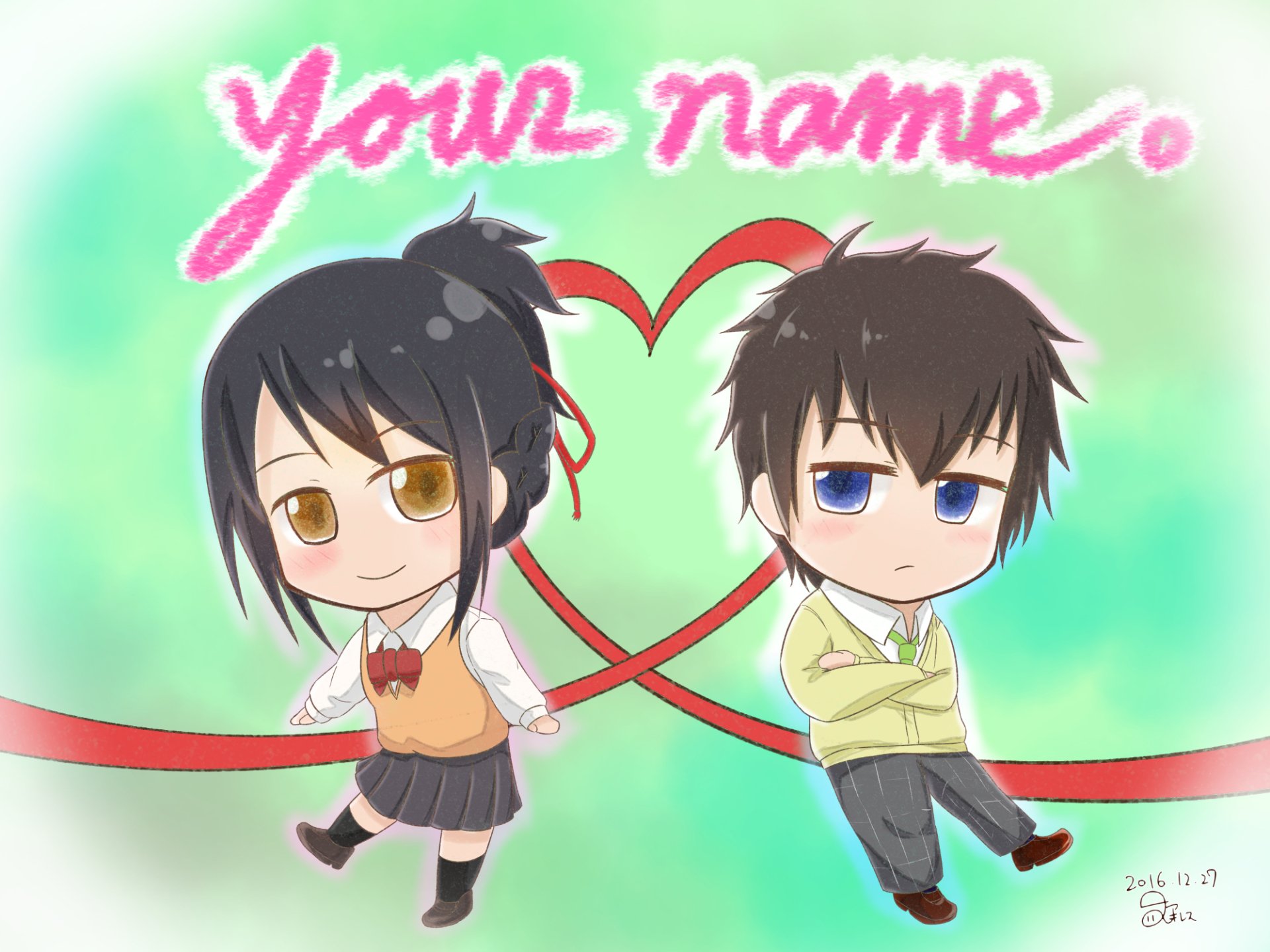Your Name: Taki & Mitsuha Anime HD Wallpaper | 2000x1500 | Wallpaper Abyss