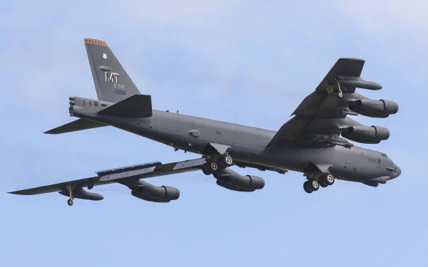 Boeing B-52 Stratofortress HD Wallpaper: Military Bomber in Action