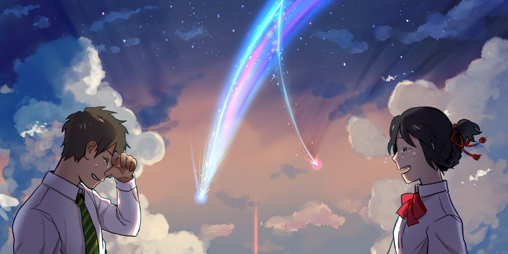 Download Taki Tachibana Mitsuha Miyamizu Anime Your Name. Wallpaper