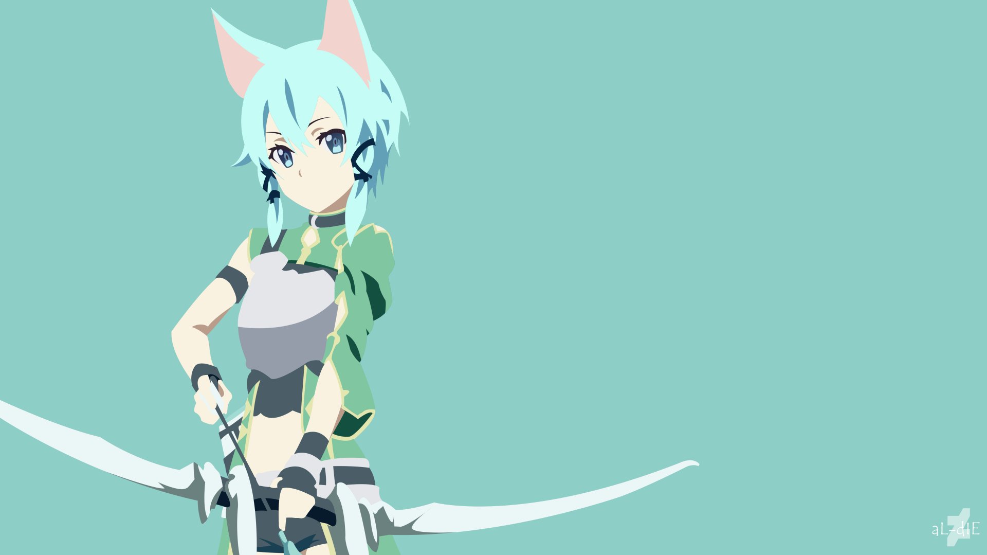 Minimalist Shino Asada – Sword Art Online II 4K Ultra HD Anime Wallpaper
