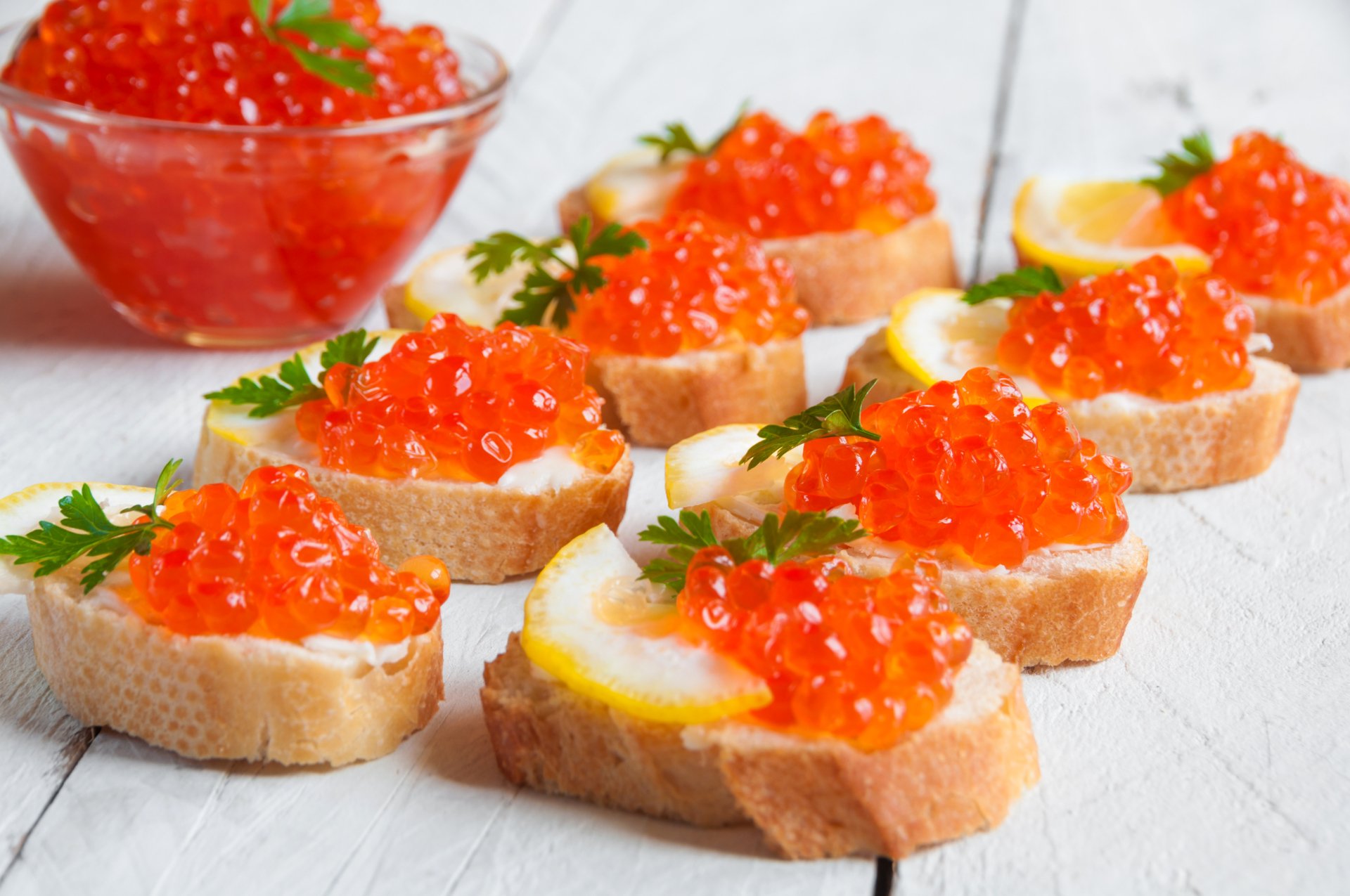 4K Ultra HD Caviar Toasts — Salmon Roe Canapés | 4288x2848 | Wallpaper ...