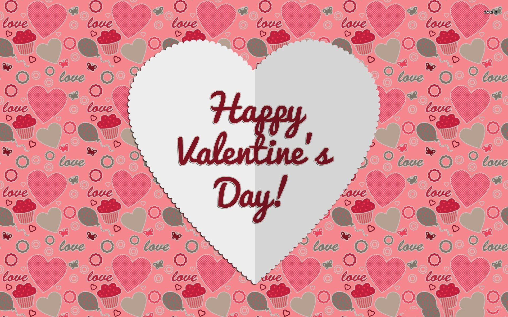 Happy Valentine’s Day HD: Heartfelt Balloons & Sweet Cupcake ...