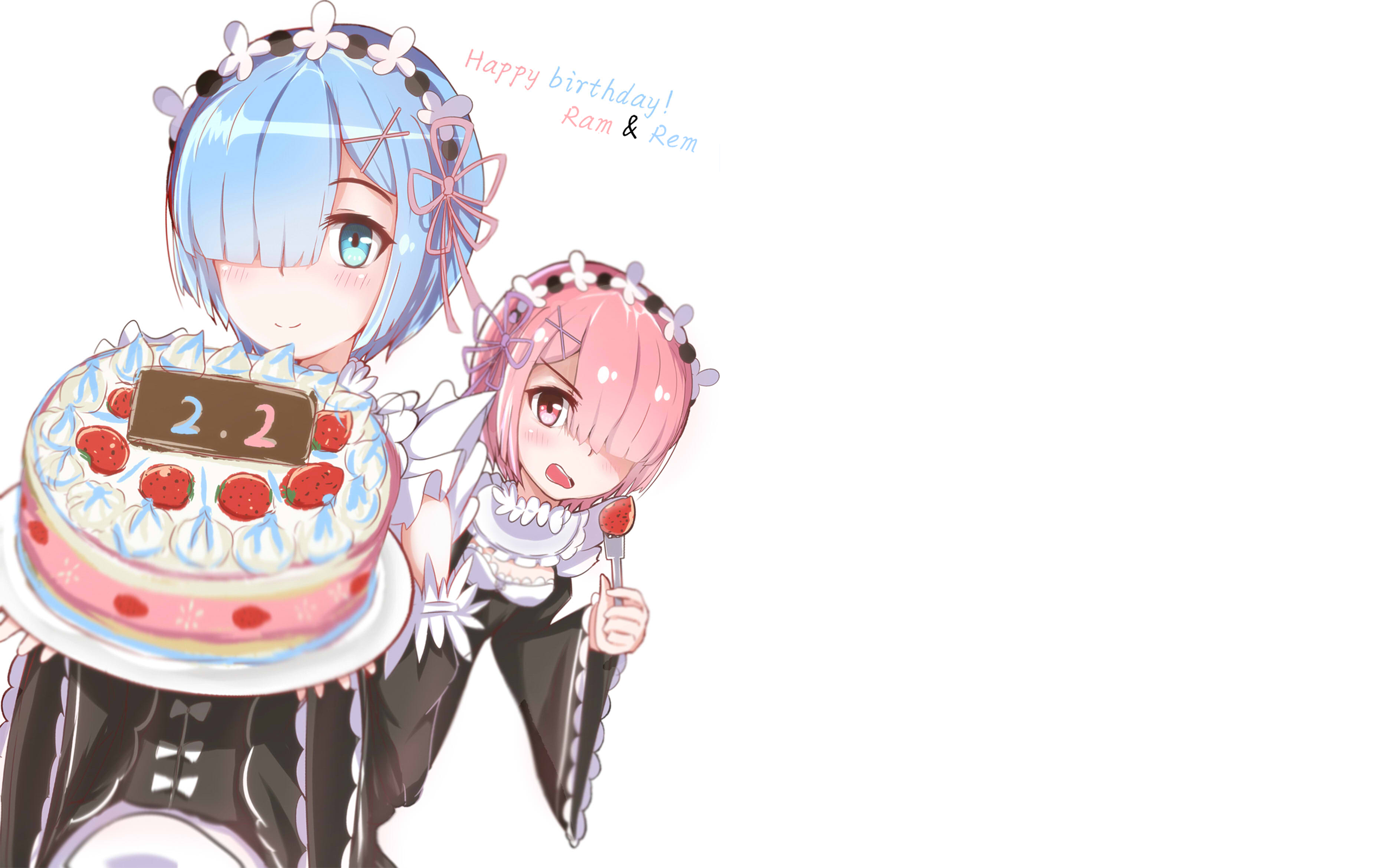 Ram & Rem Birthday Celebration HD Wallpaper