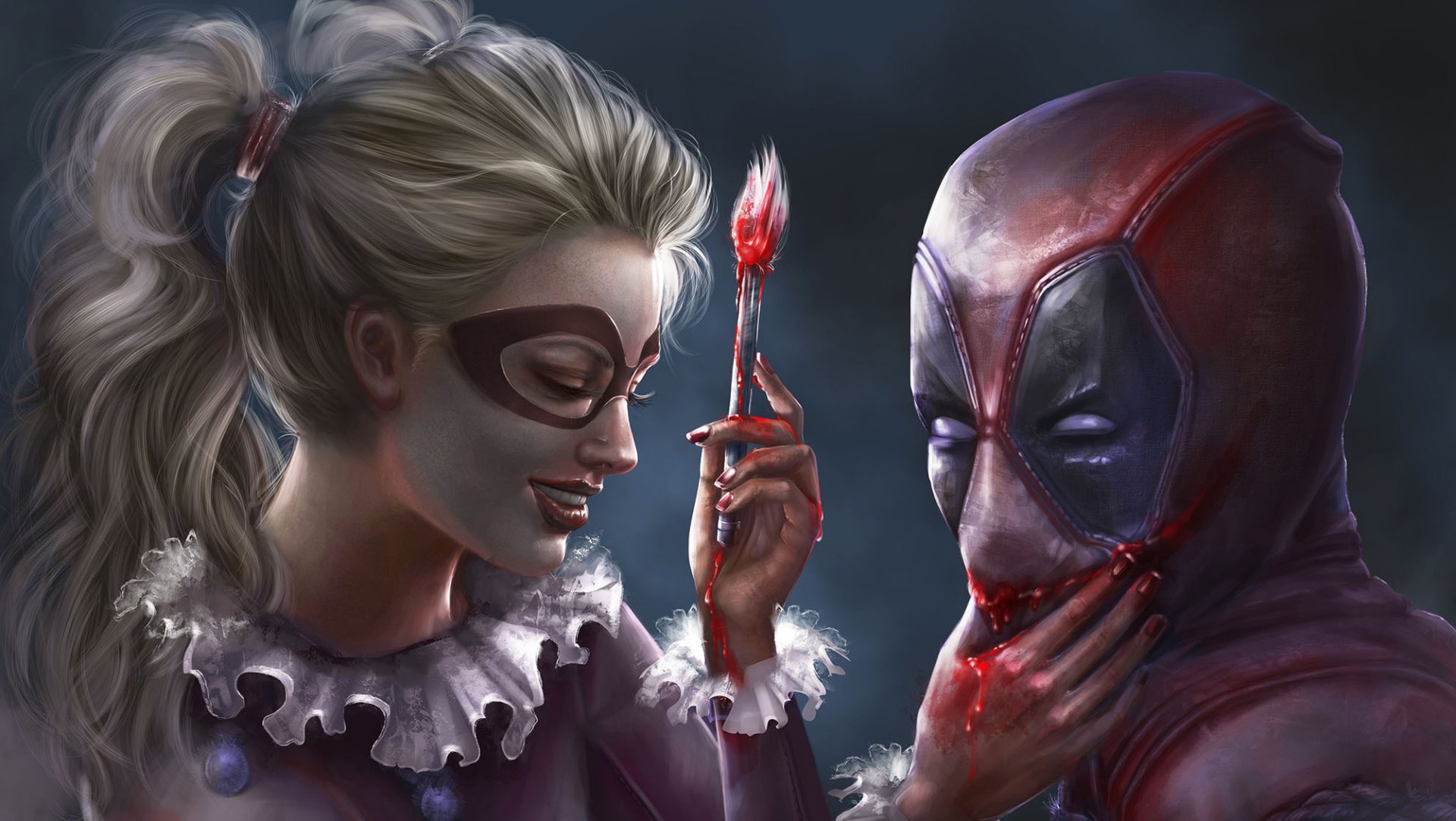 Download Deadpool DC Comics Harley Quinn Comic Crossover HD Wallpaper
