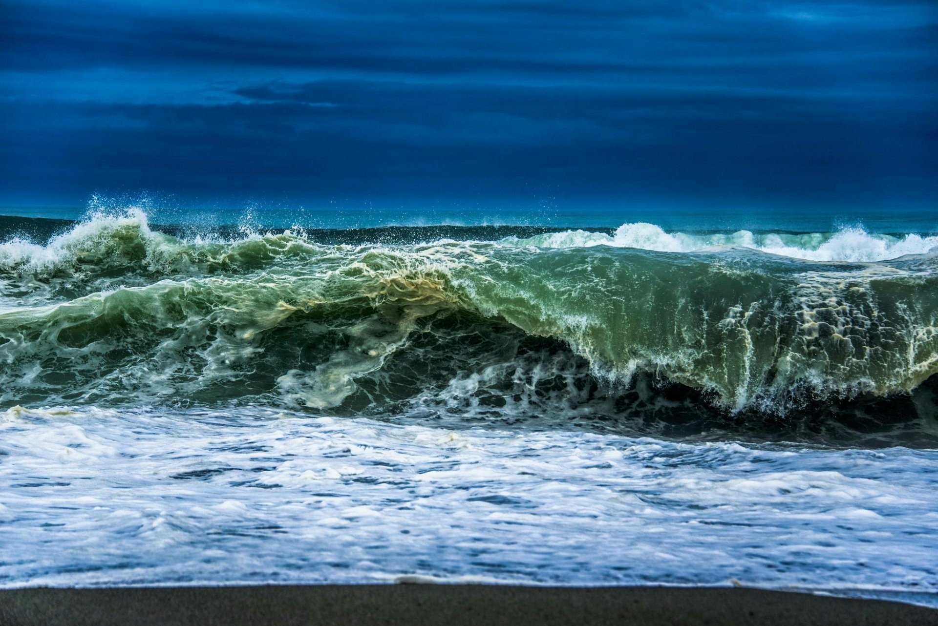 Download Horizon Sea Ocean Nature Wave Ocean Waves HD Wallpaper ...