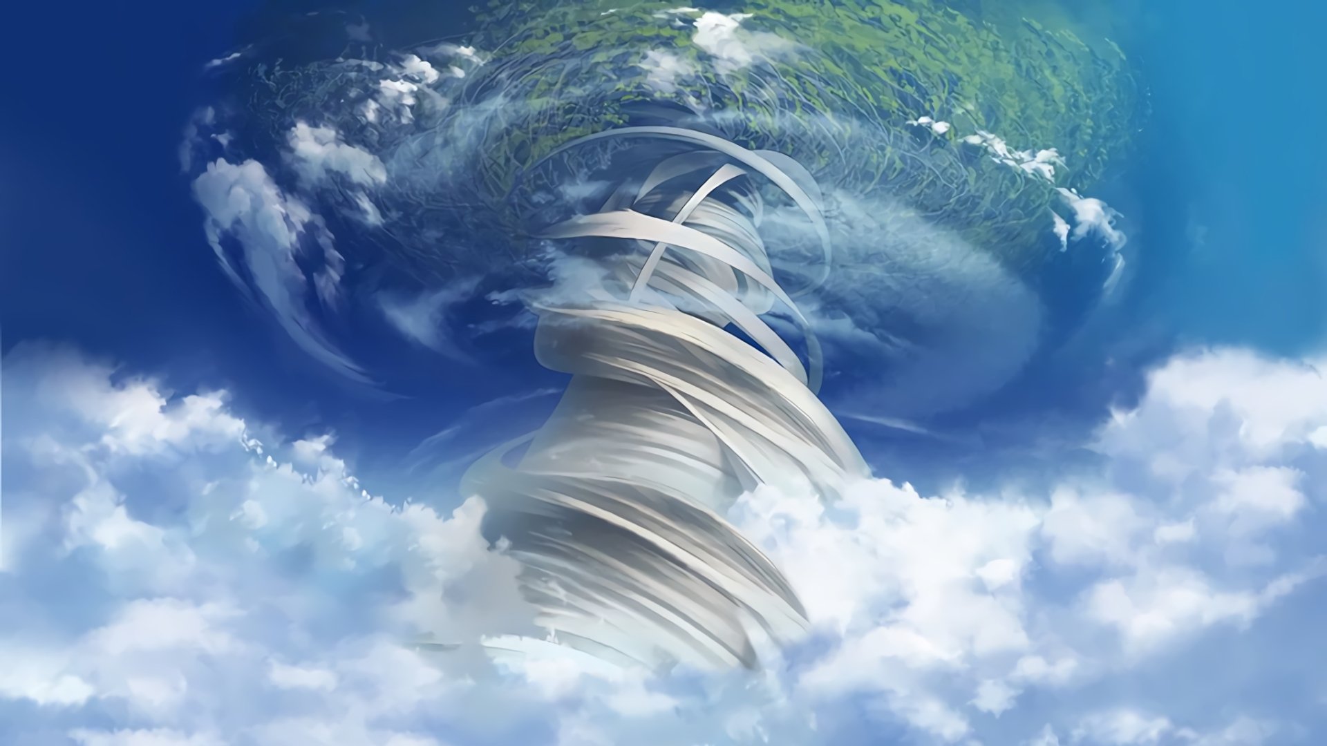 Epic Sword Art Online HD Wallpaper: Anime Sky Vortex | 2048x1152 ...