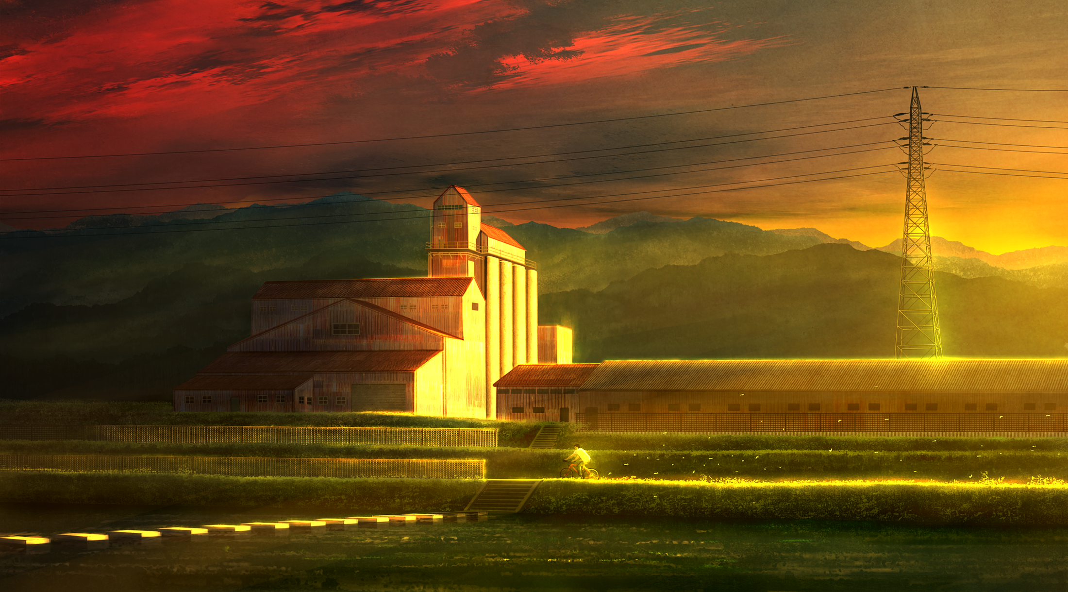 Download Anime Building HD Wallpaper