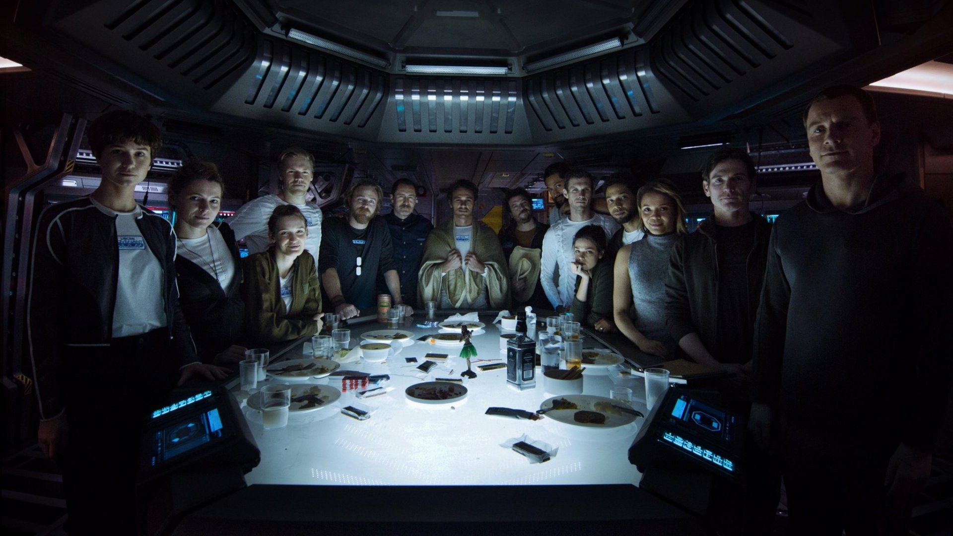 Alien: Covenant Crew HD Wallpaper – Sci-Fi Movie Scene in Stunning Detail