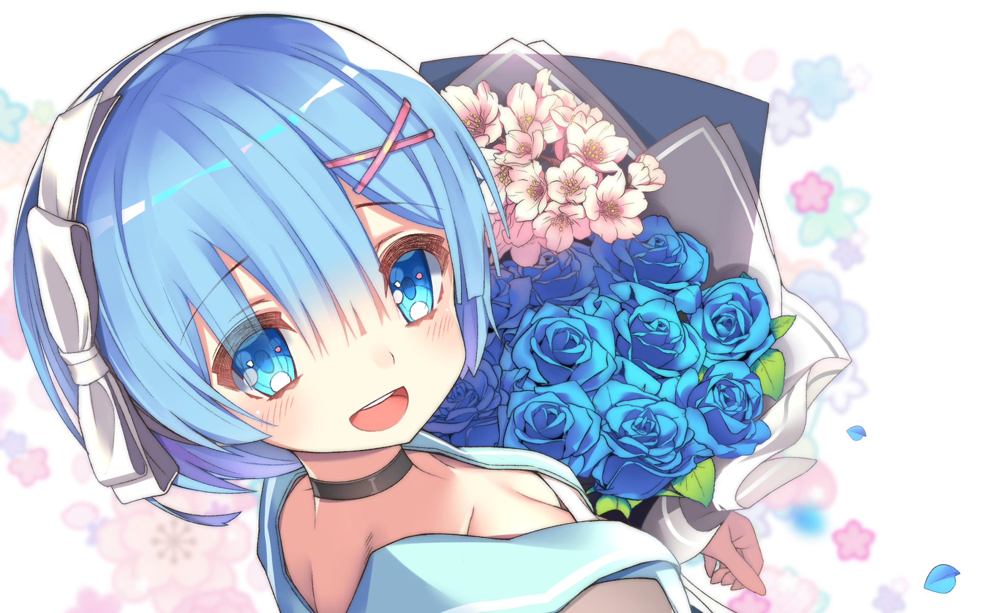 Rem’s Radiant Smile – HD Re:Zero Anime Wallpaper