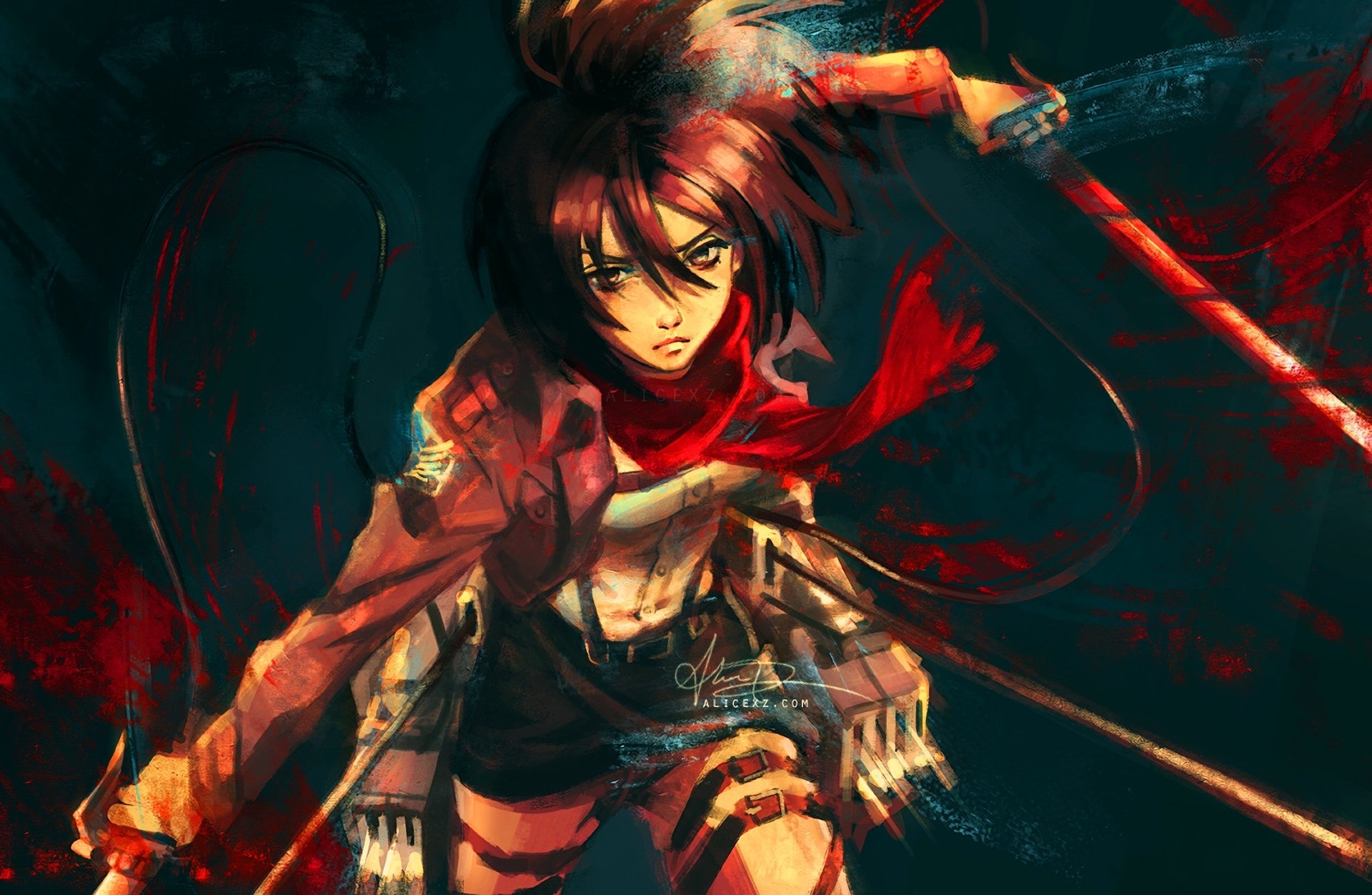 Download Mikasa Ackerman Attack On Titan Anime HD Wallpaper