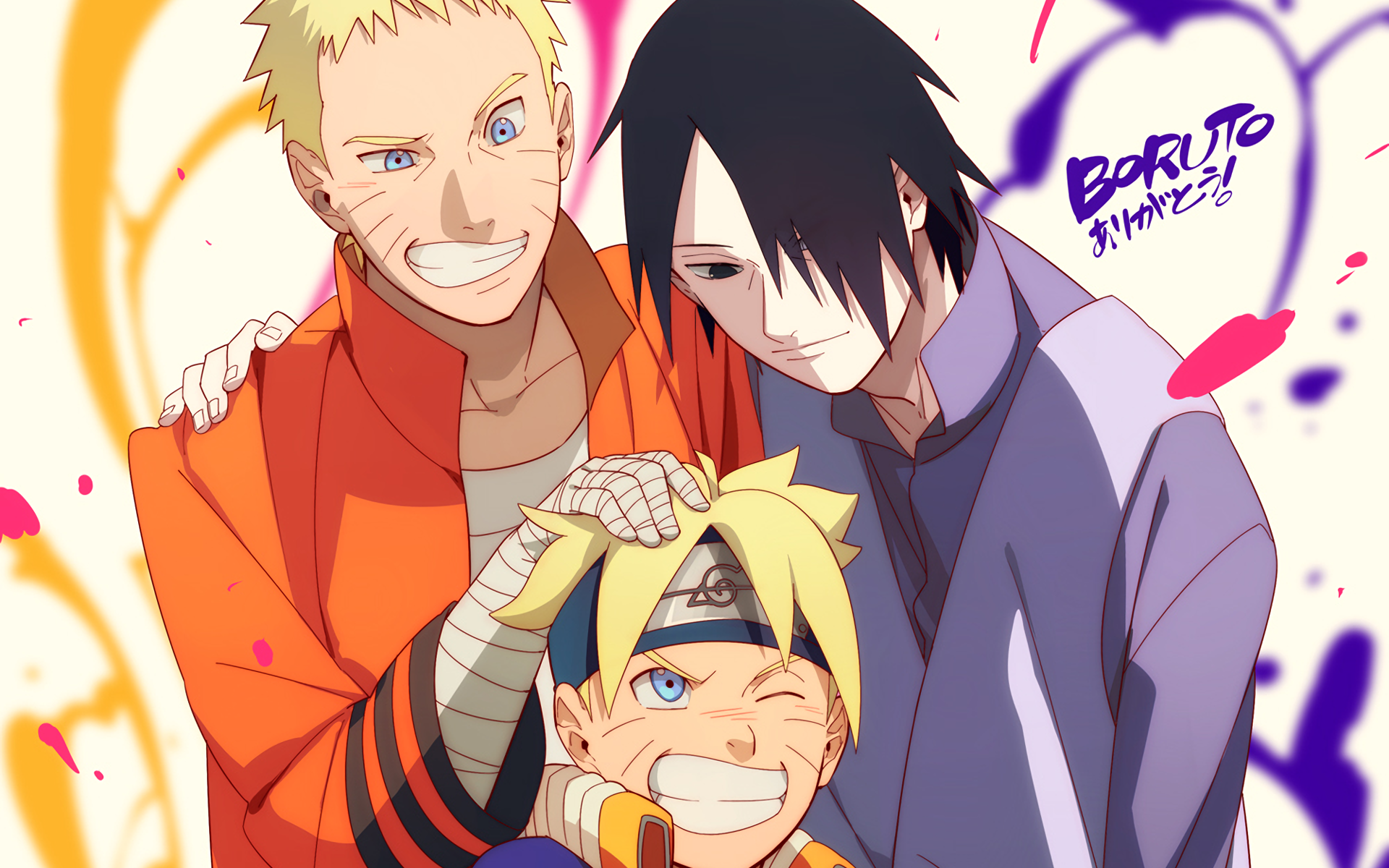 Boruto, Naruto & Sasuke HD Anime Wallpaper