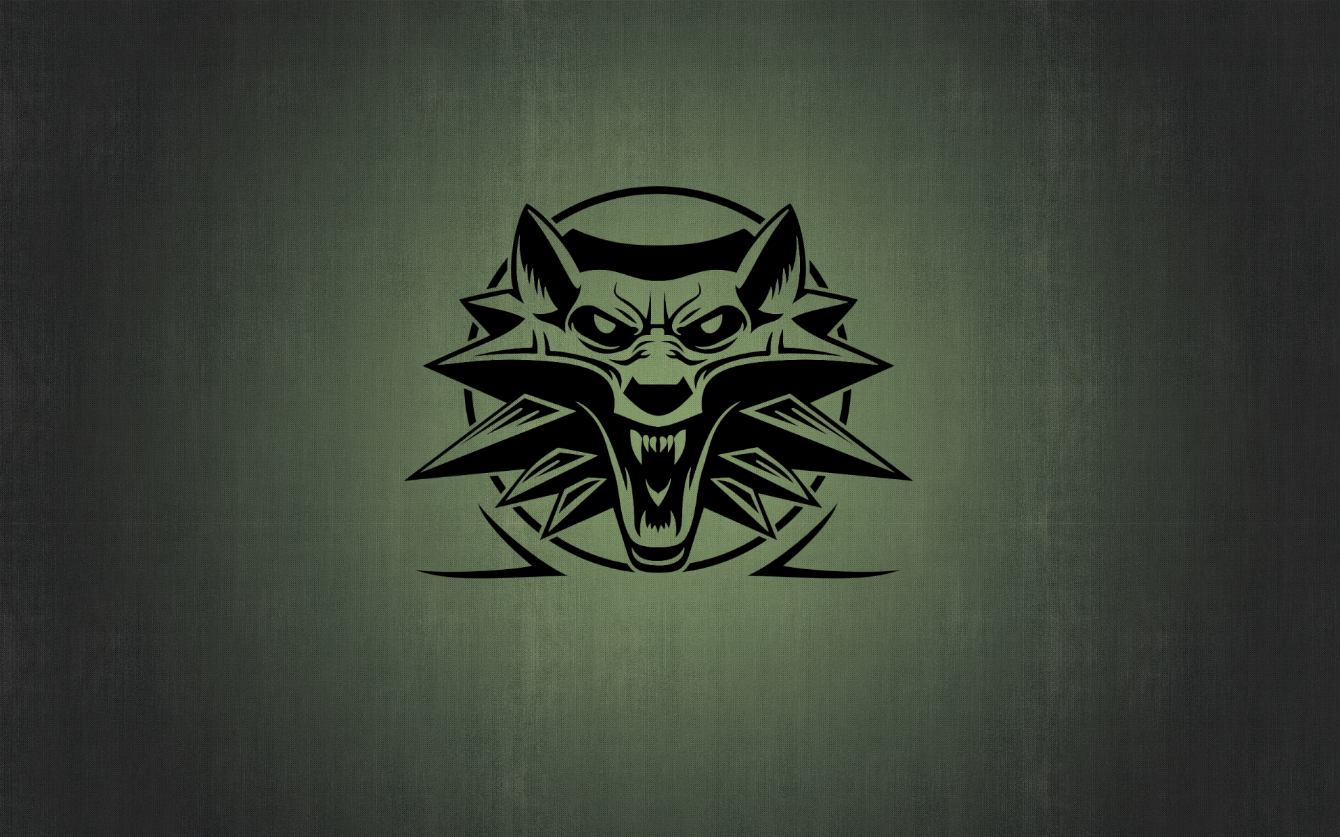The Witcher HD Wallpaper: Legendary Wolf Emblem Showcase