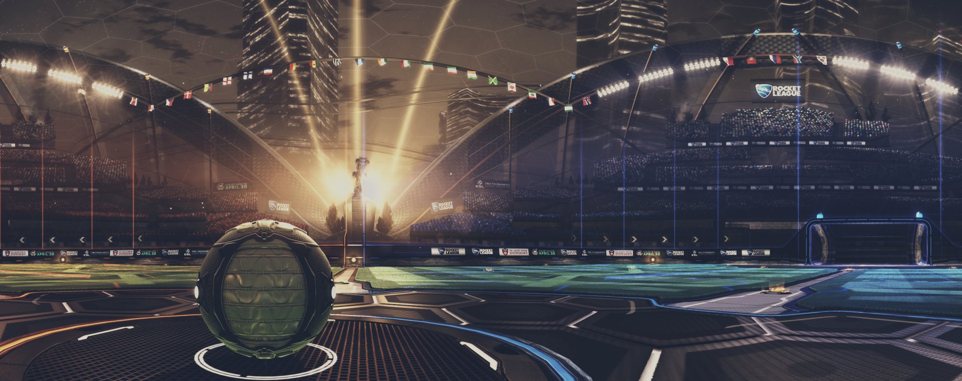Rocket League HD Wallpaper: Epic Stadium Showdown