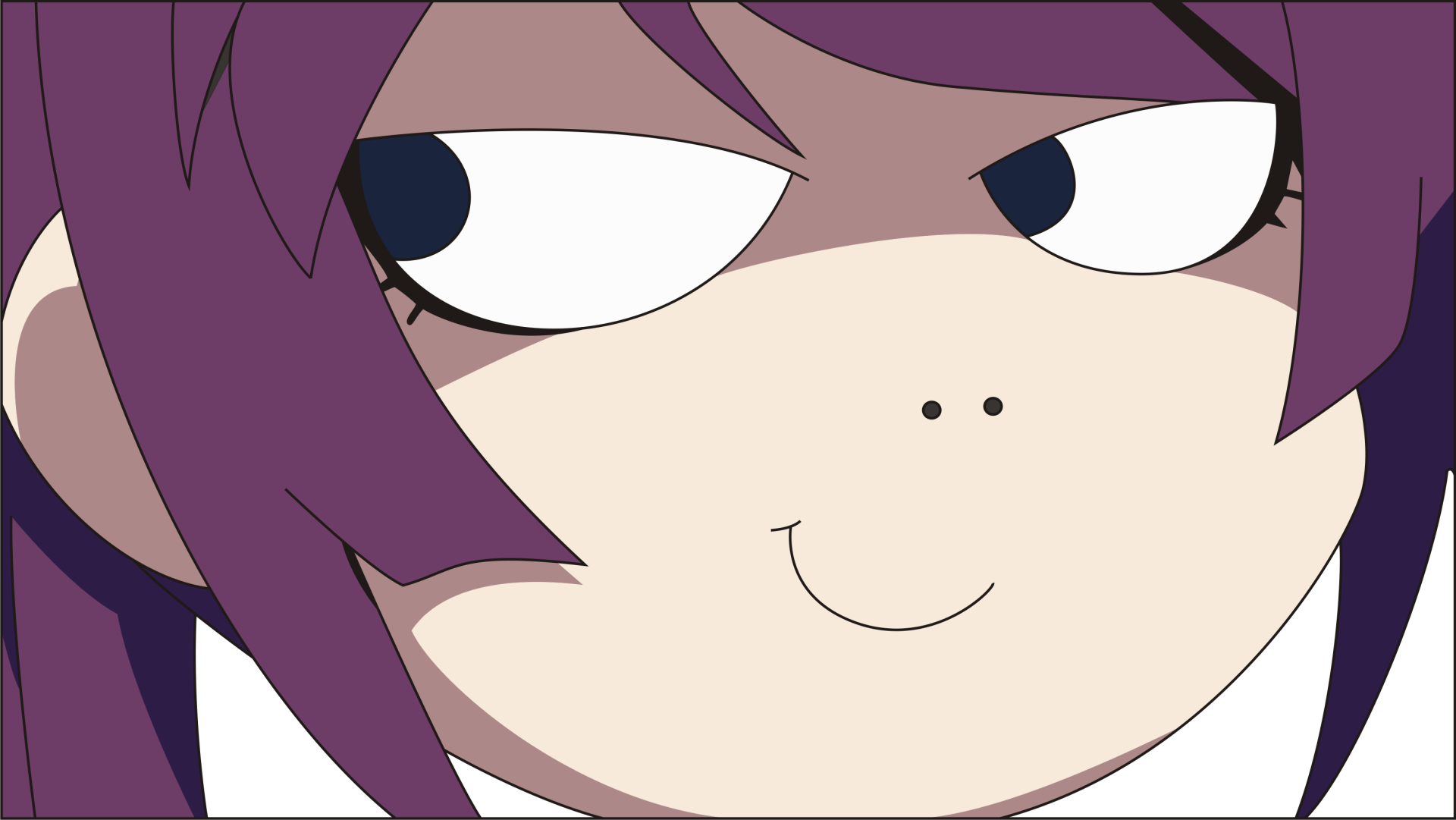 Hitagi Senjōgahara — Monogatari HD Wallpaper: Wry Smirk