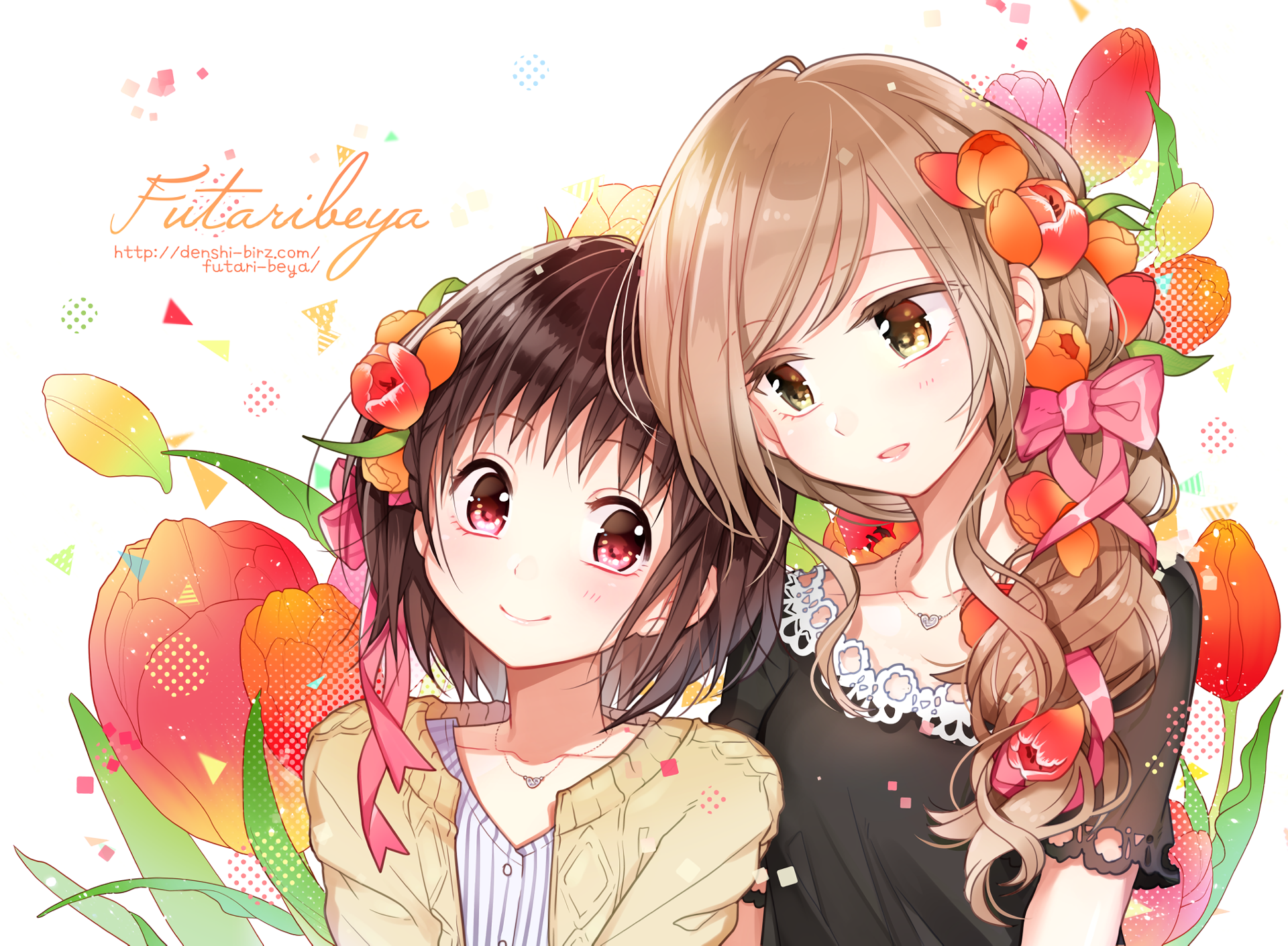 Original Anime Duo: Vibrant HD Wallpaper Bliss