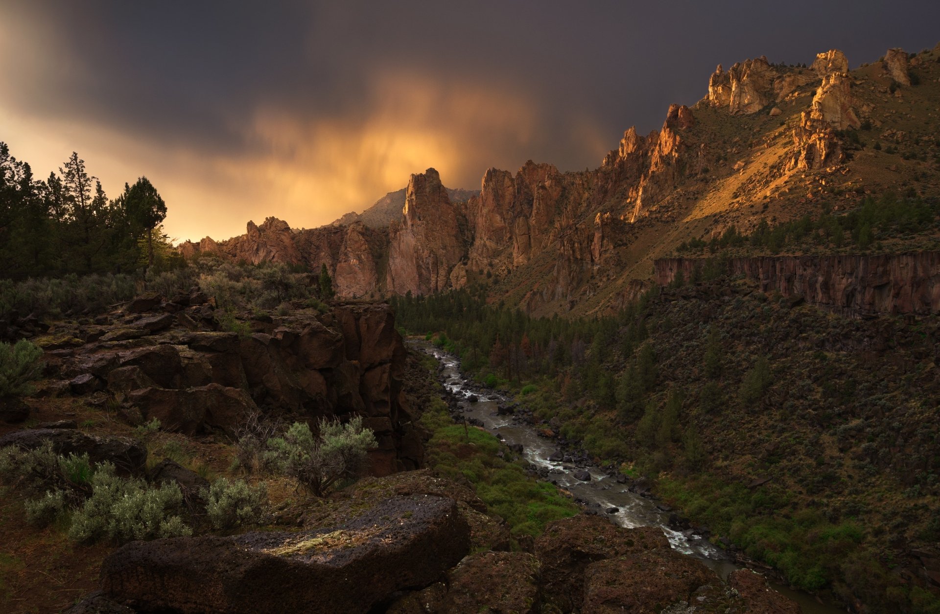 Majestic Mountain River: Stunning HD Landscape Nature Wallpaper ...