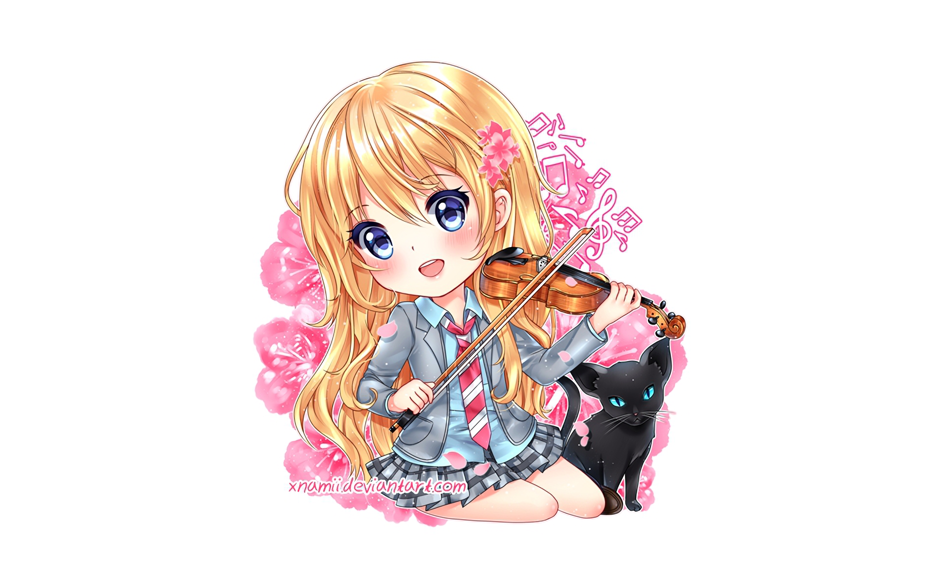 Kaori Miyazono’s Vibrant Melody – Your Lie in April HD Anime Wallpaper