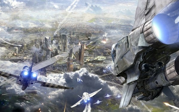 Sci Fi Battle HD Wallpaper | Background Image | 1920x1080