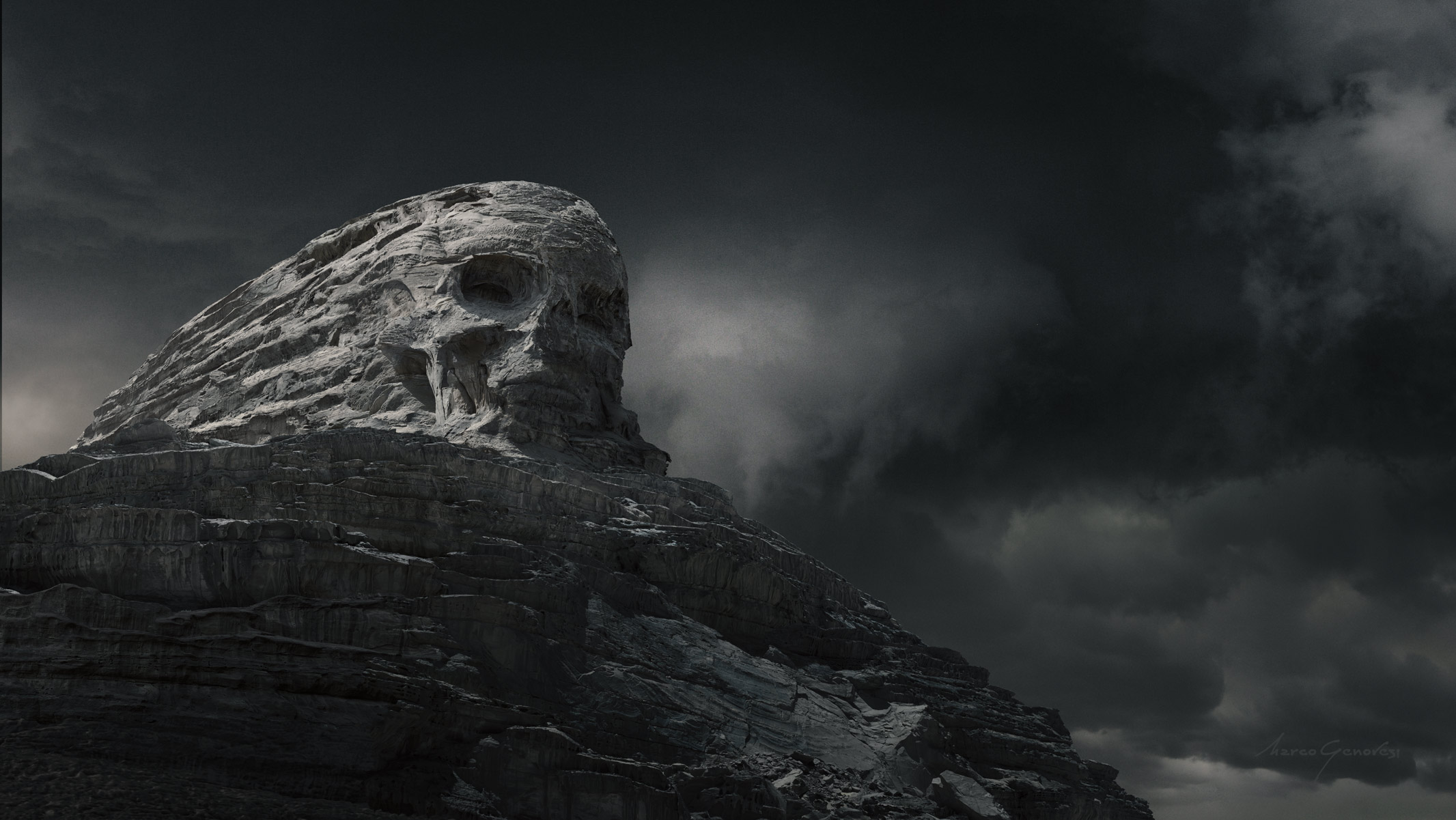 Download Futuristic Movie Prometheus HD Wallpaper by Marco Genovesi
