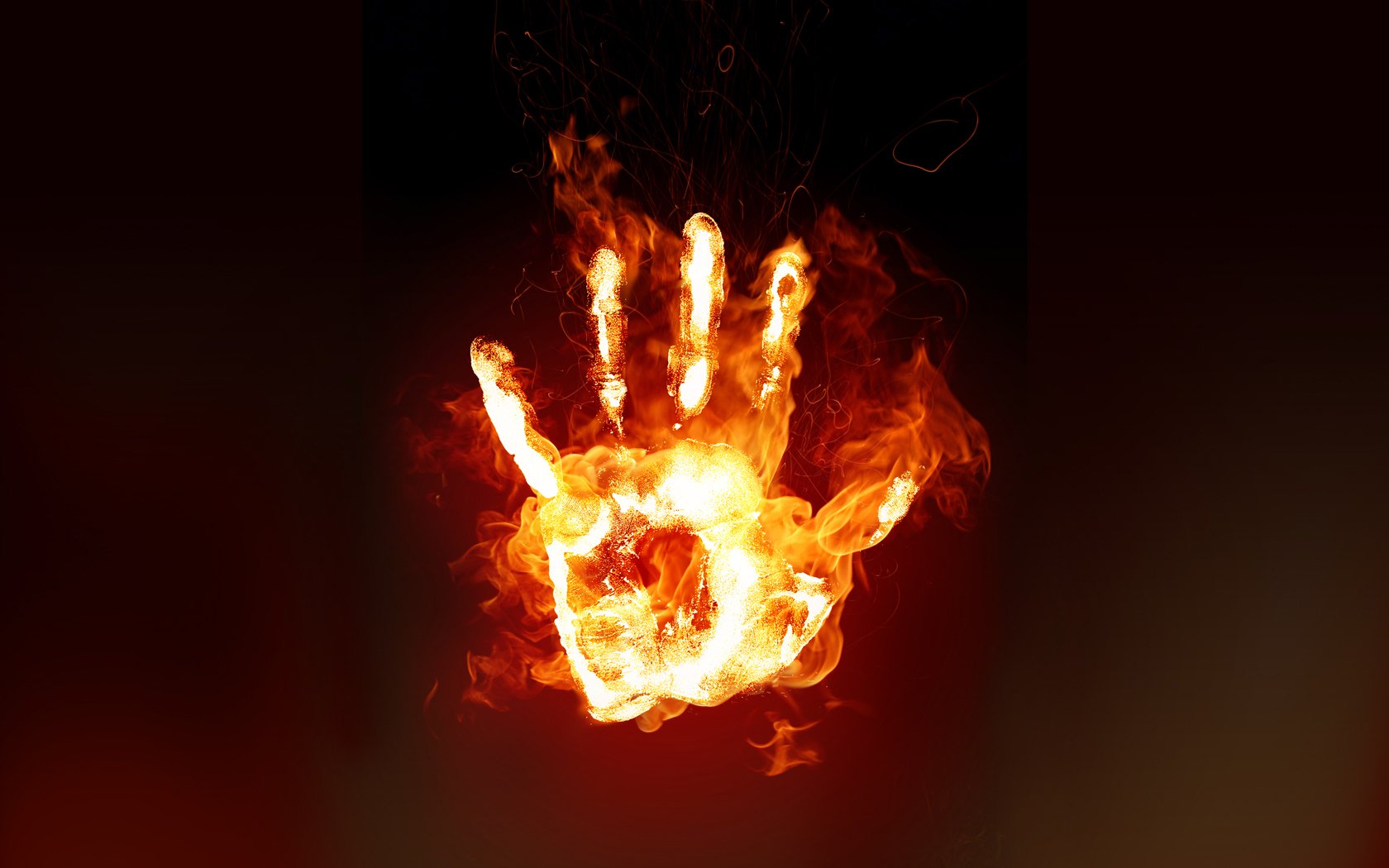 Artistic Flame Hand - Stunning HD Wallpaper